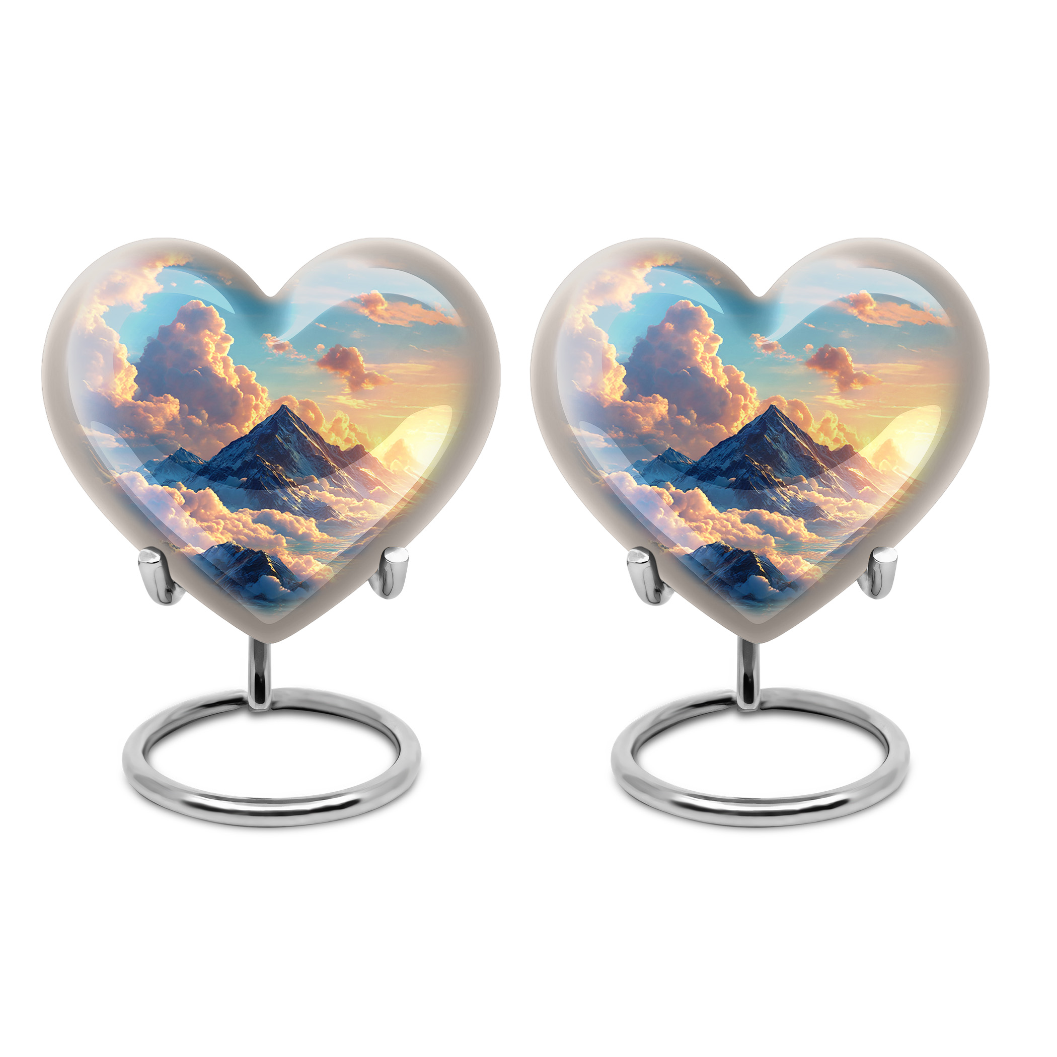 SABURIAL Mountain Urn - Miniature Urn for Mom & Dad - Beautiful ...