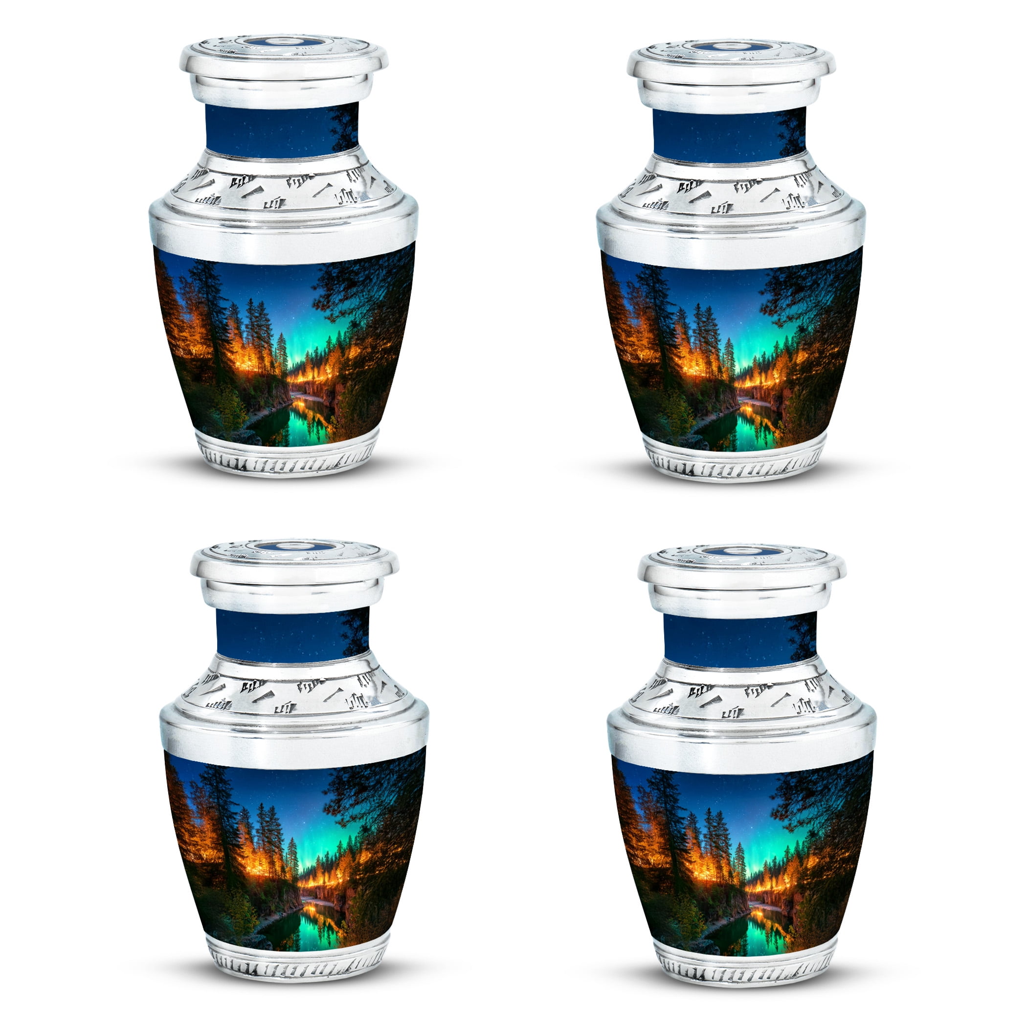SABURIAL Northern Lights Urn - Beautiful Memorial Urn For Human Remains ...