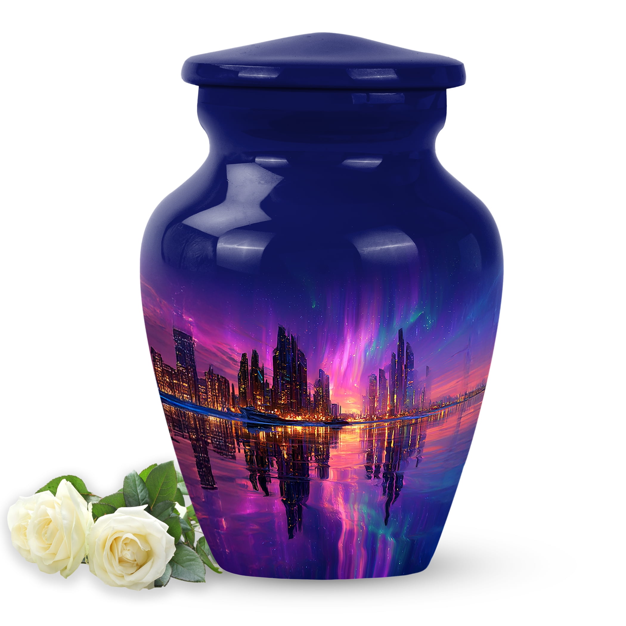 SABURIAL Northern Lights Urn - Memorial Urn For Burial - Cremation ...