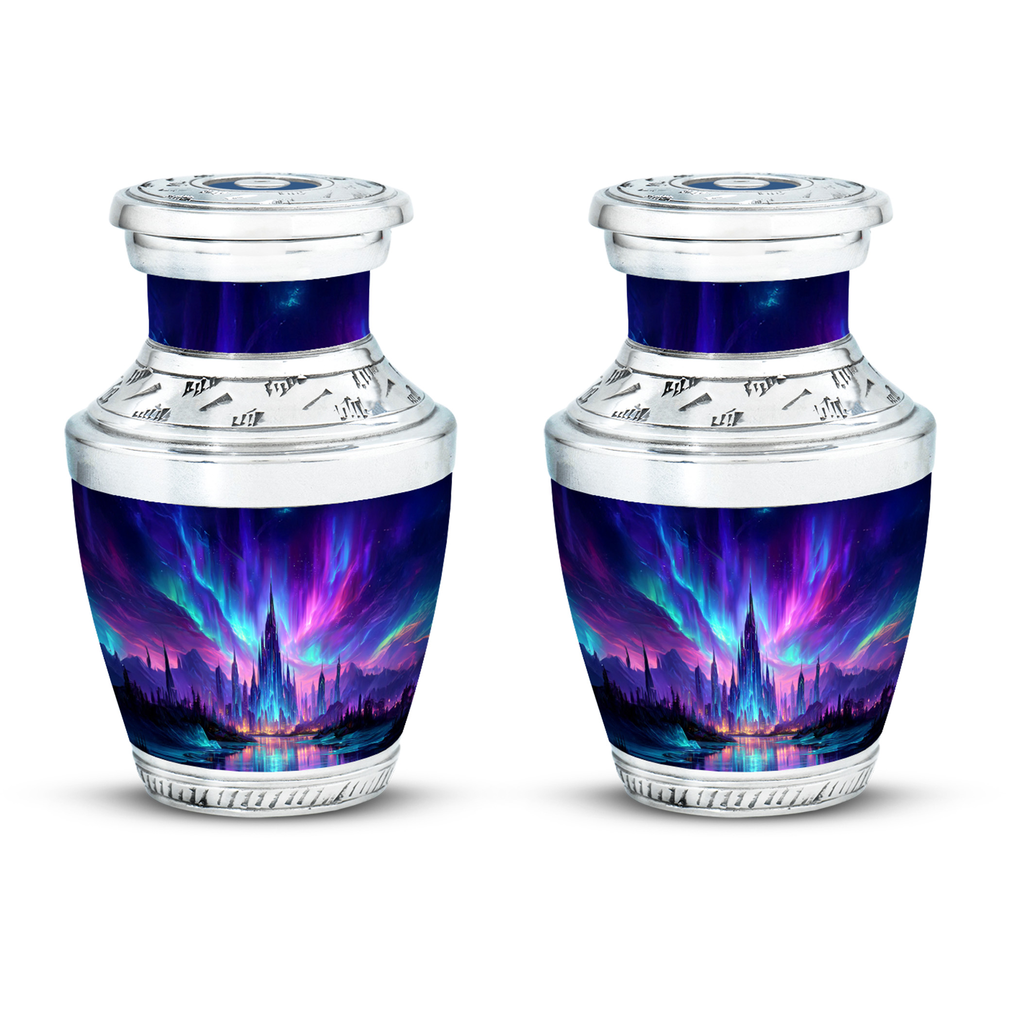 SABURIAL Northern Lights Urn - Mini Burial Urns For Human Ashes ...