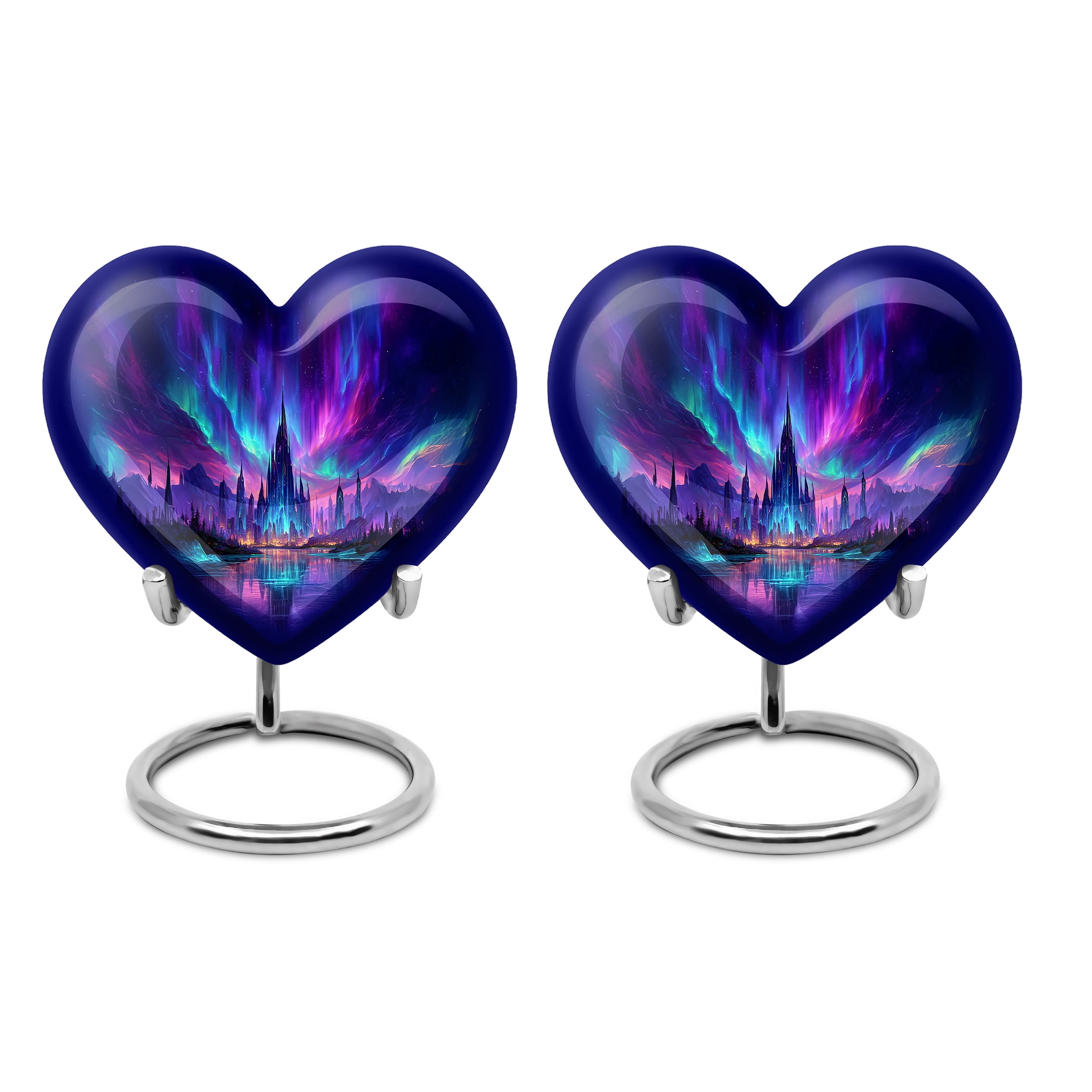 SABURIAL Northern Lights Urn - Mini Urn - 3 Inch - Pack Of 2 - Memorial ...