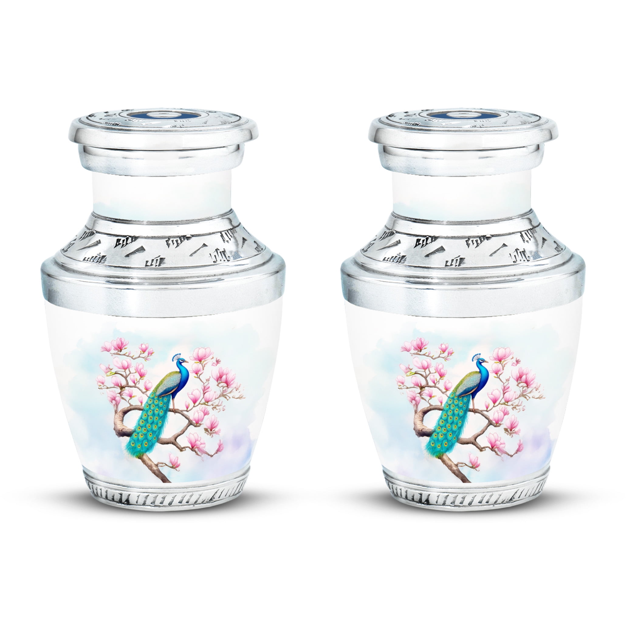 SABURIAL Peacock Urn - Memorial For Human Remains Mom & Dad - 3 Inch ...