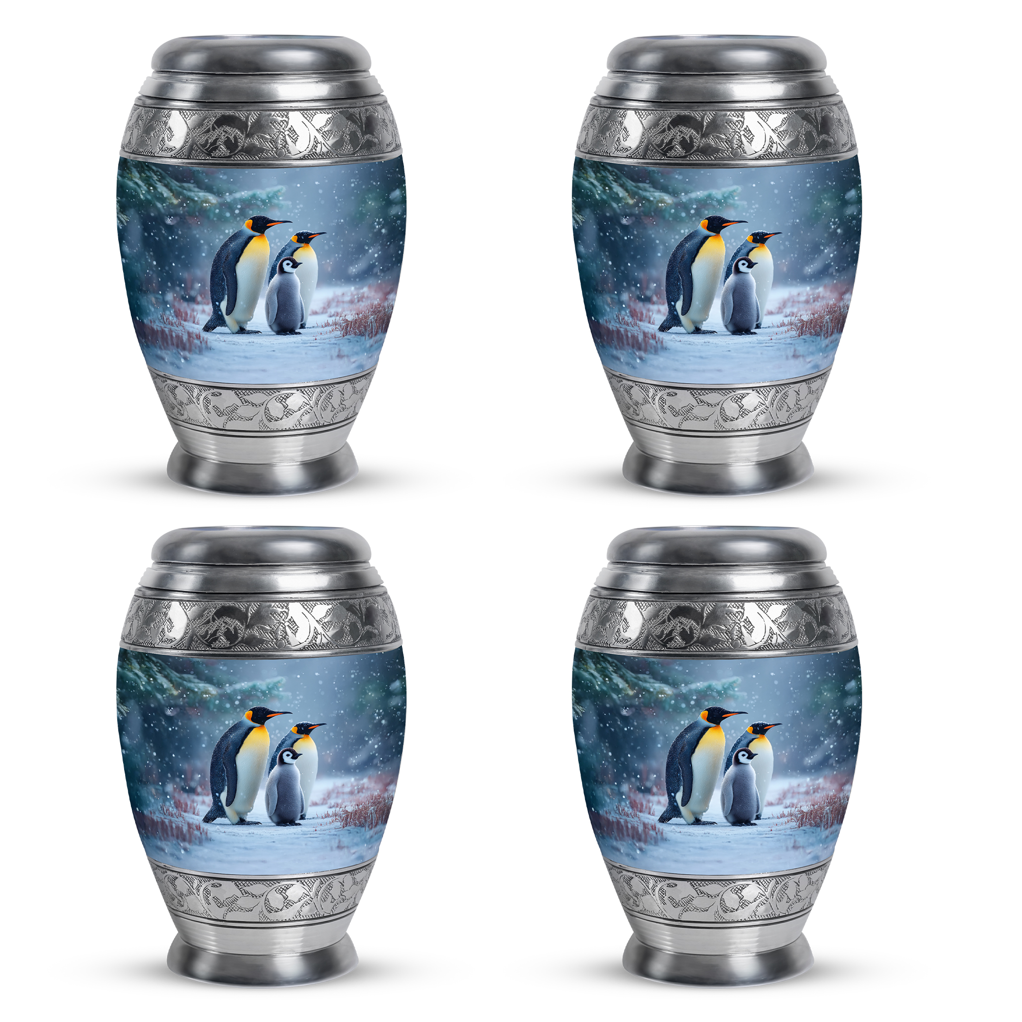 SABURIAL Penguin Urn - Funeral Urn For Ashes - 3 Inch - Pack Of 4 ...