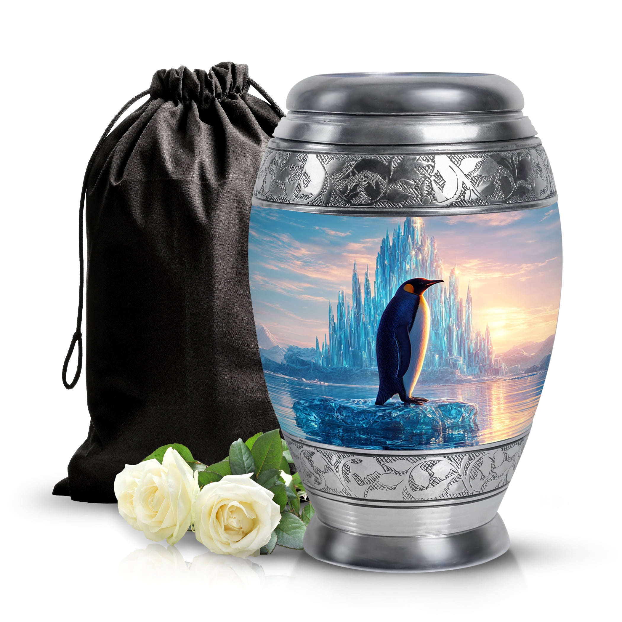 SABURIAL Penguin Urn - Large Urn For Adult - 10 Inch - Large With ...