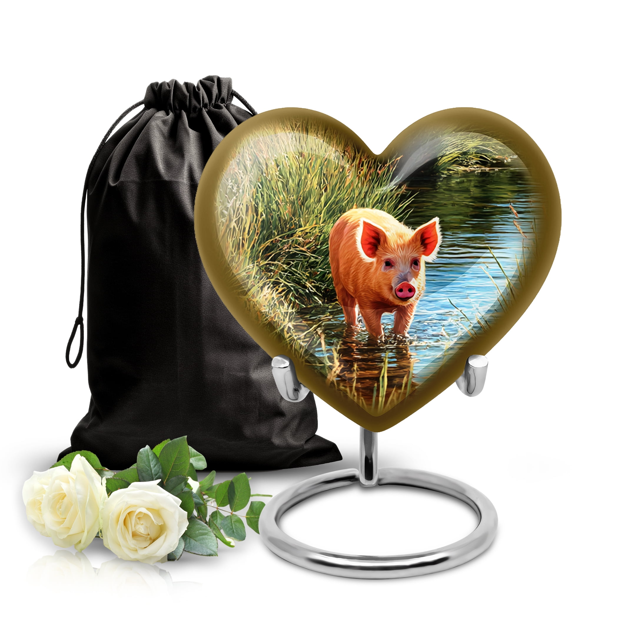 SABURIAL Pig Urn - Burial Urn For Human Ashes - 8 Inch - Large With ...