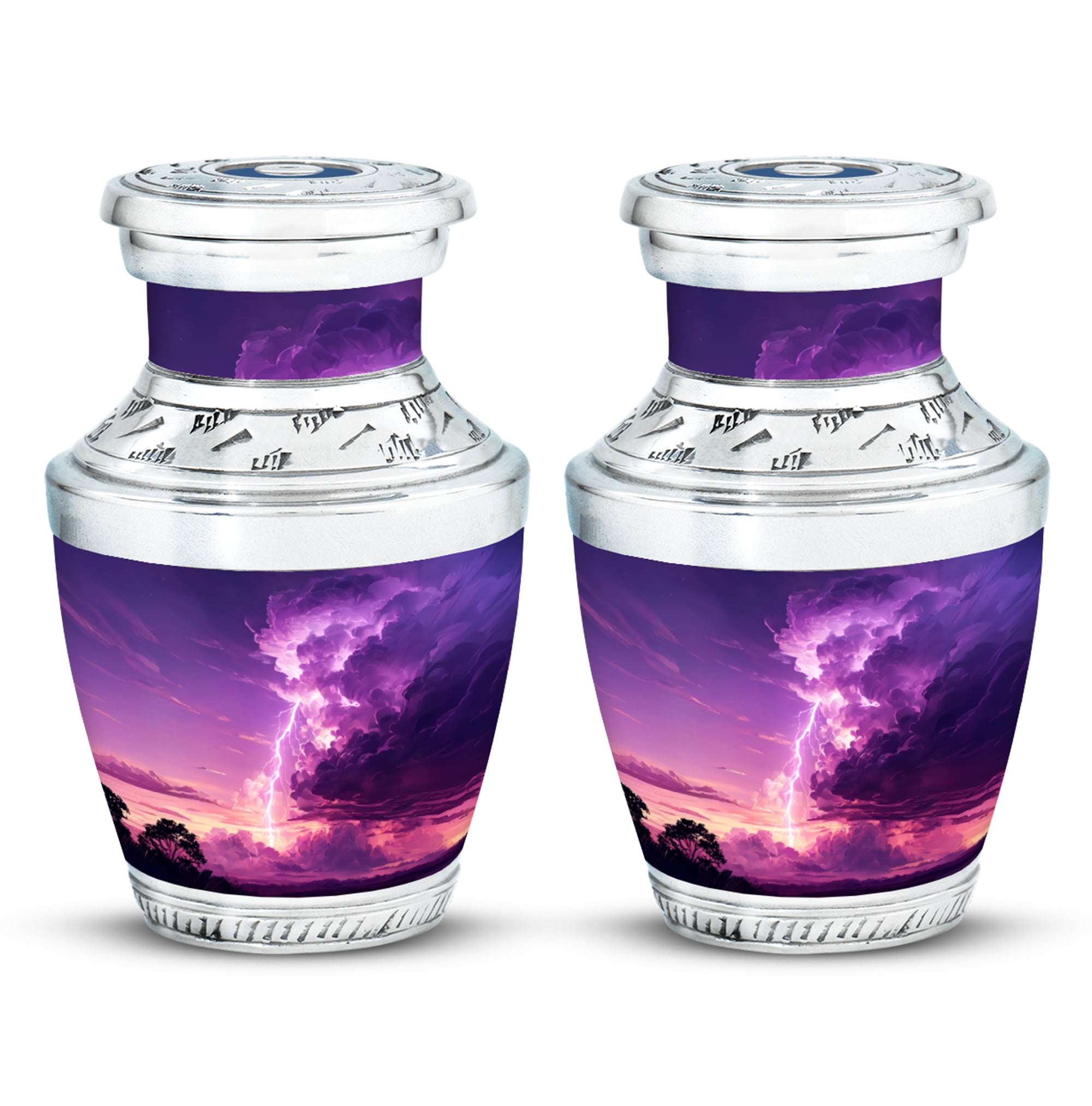 SABURIAL Purple Urn - Small Burial Urn For Ashes Adult Male & Female ...