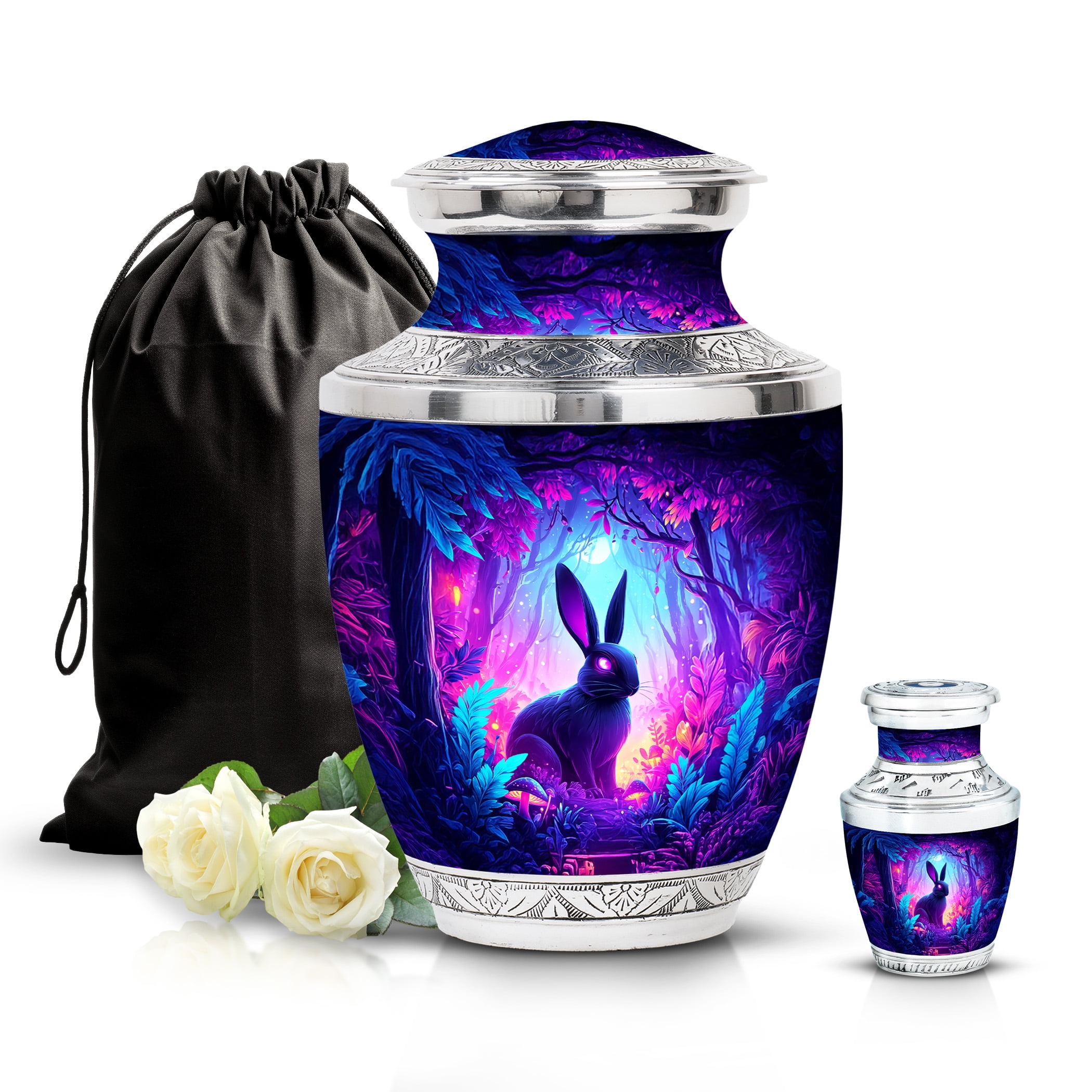 SABURIAL Rabbit Urn - Small Memorial Urn For Human Remains - Decorative ...