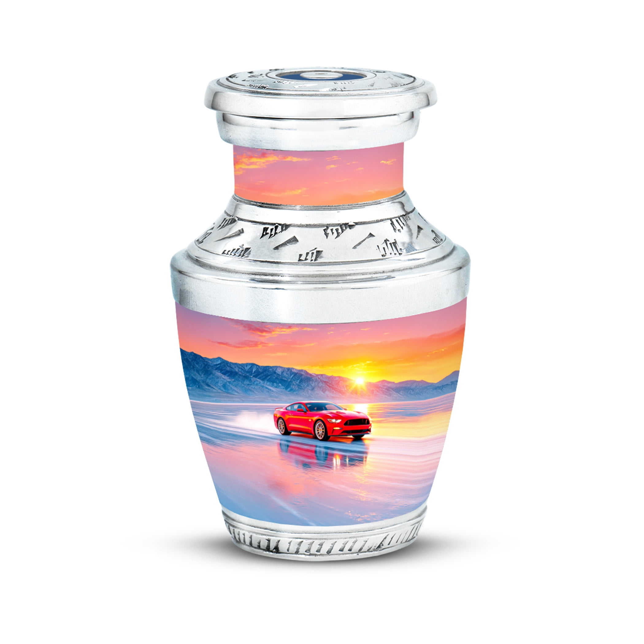 SABURIAL Red Car Cremation Keepsake Urn for Adult Ashes - Small ...