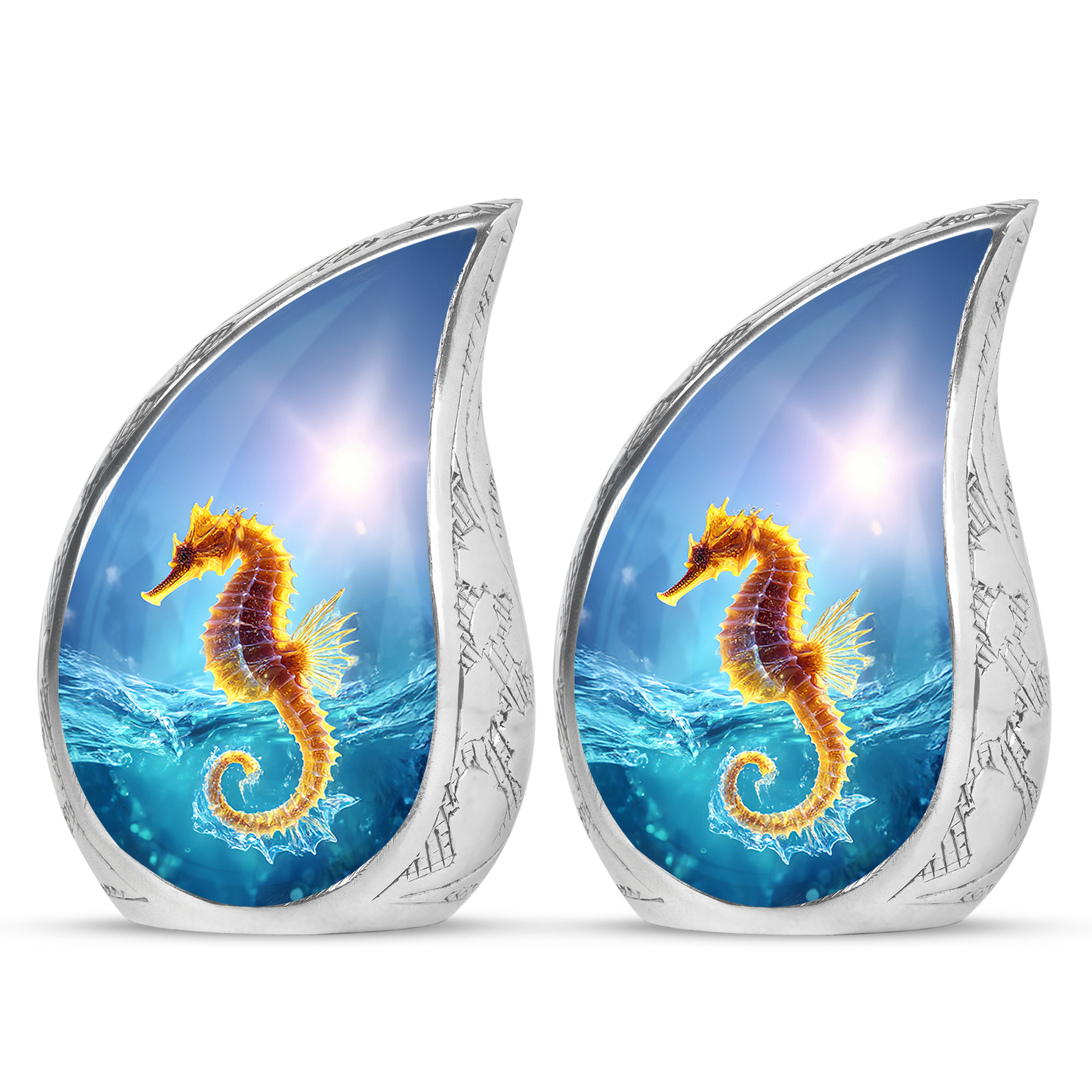 SABURIAL Sea Horse Urn - Miniature Urn for Male & Female Ashes ...