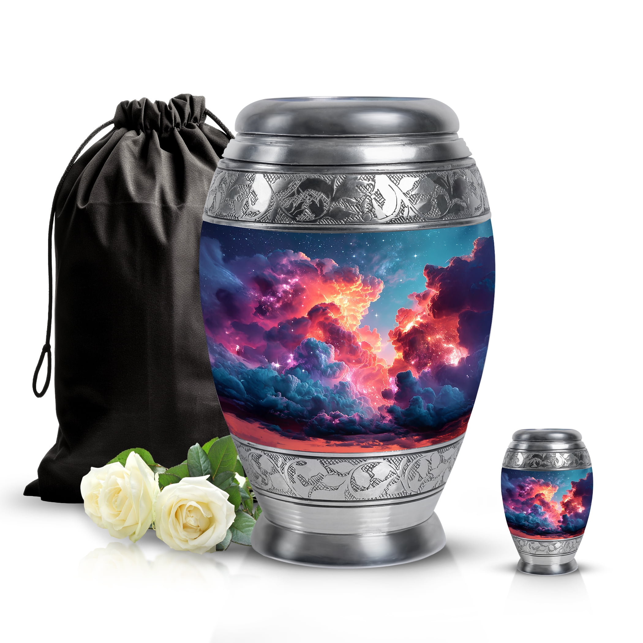 SABURIAL Star Galaxy Urn - Cremation Urn Adult Human - Combo - 10 Inch ...