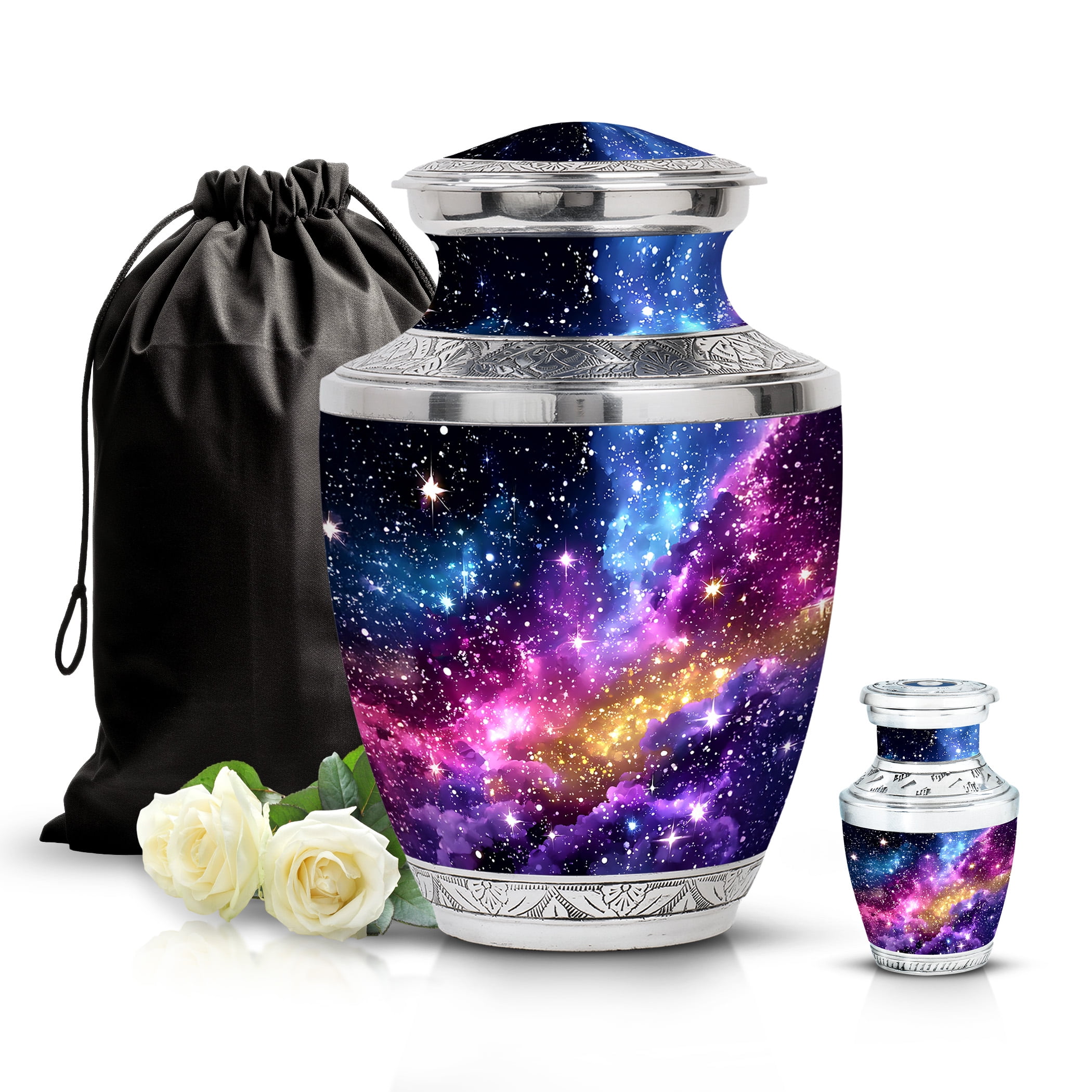 SABURIAL Star Galaxy Urn - Decorative Cremation Urns For Male & Female ...