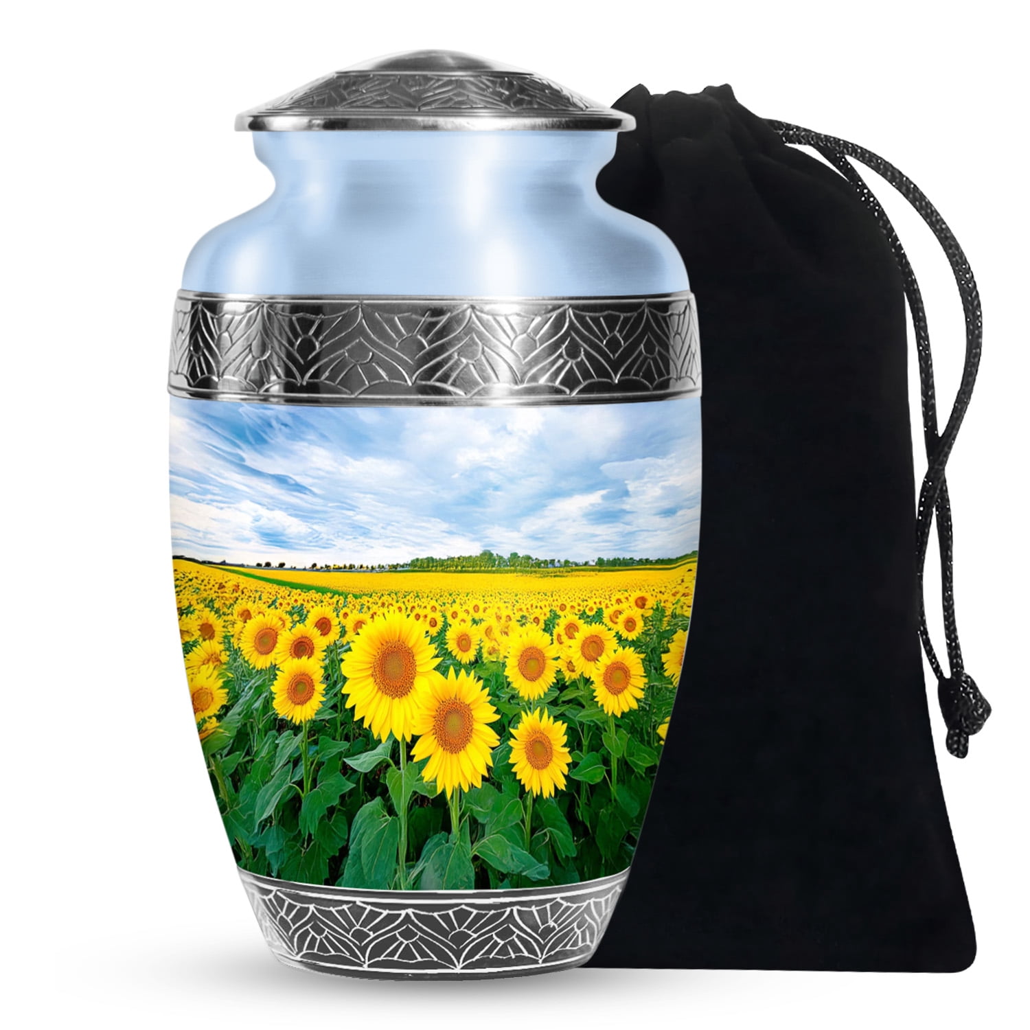 SABURIAL Sunflower Urn - Large Funeral Urns For Mom & Dad Ash - Lovely ...