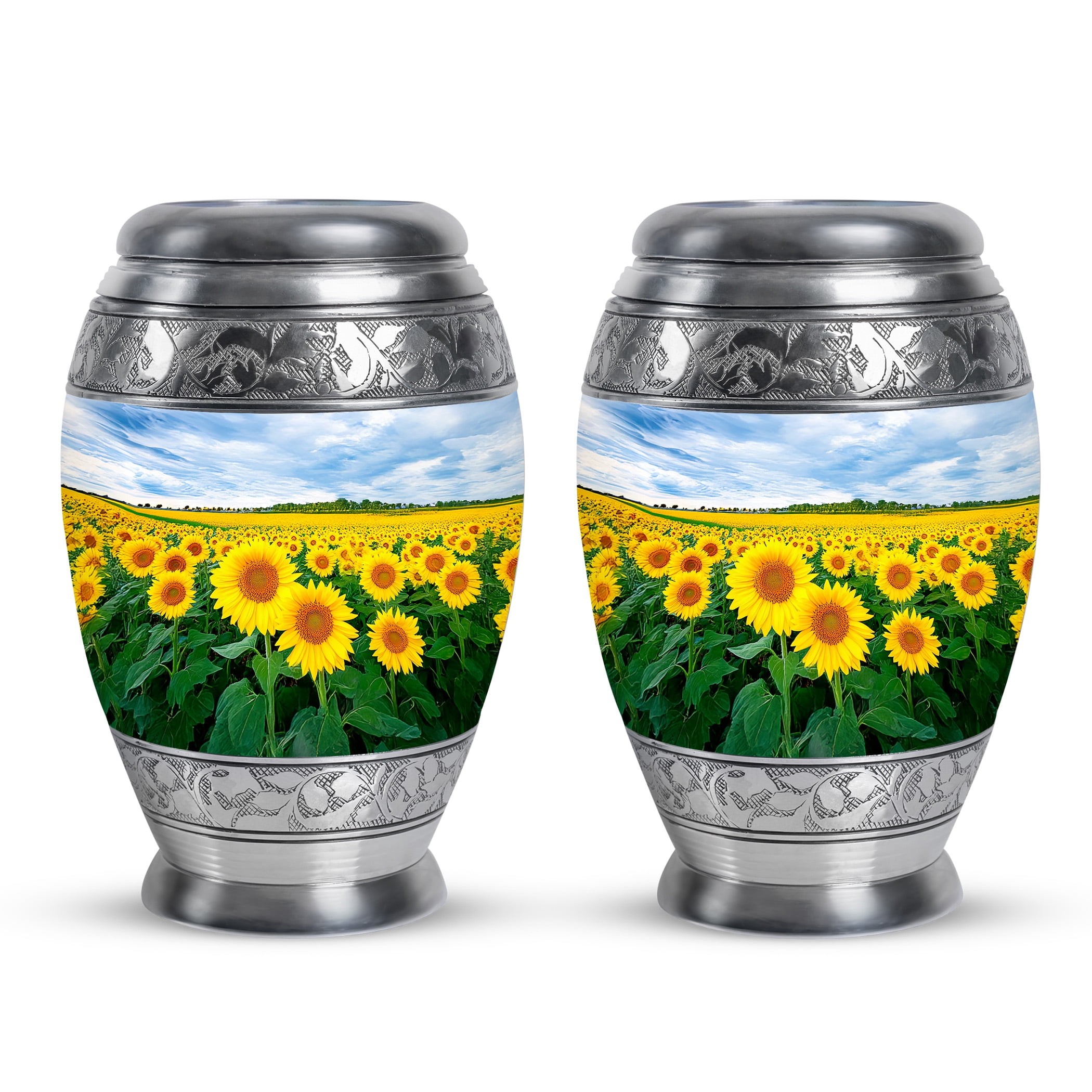 SABURIAL Sunflower Urn - Little Burial Urn For Mom & Dad - Keepsake ...