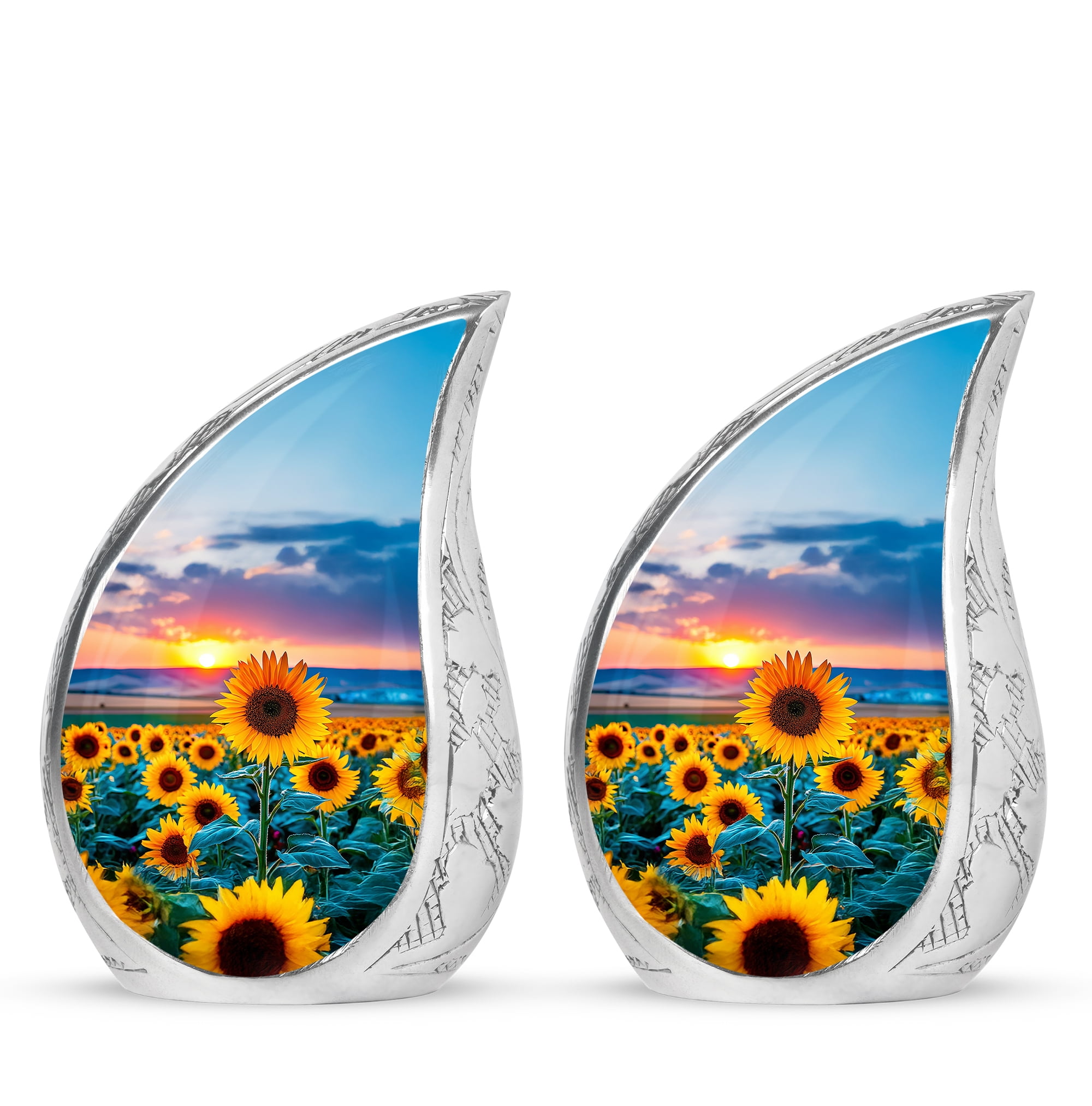 SABURIAL Sunflower Urn - Small Ashes Keepsake - 3 Inch - Pack of 2 ...