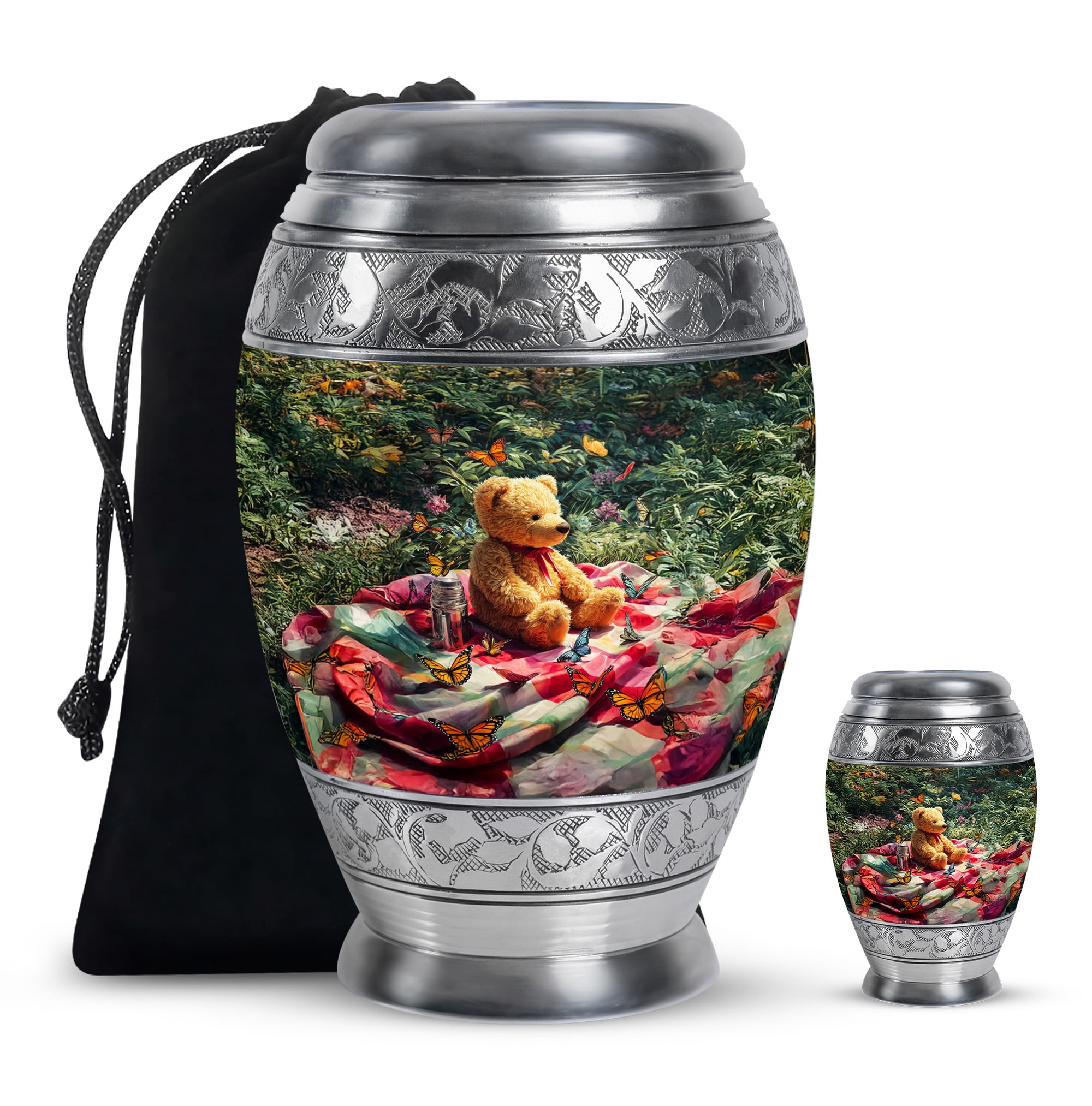 SABURIAL Teddy Bear Urn - Decorative Burial Urn - Memorial Urns - Combo ...