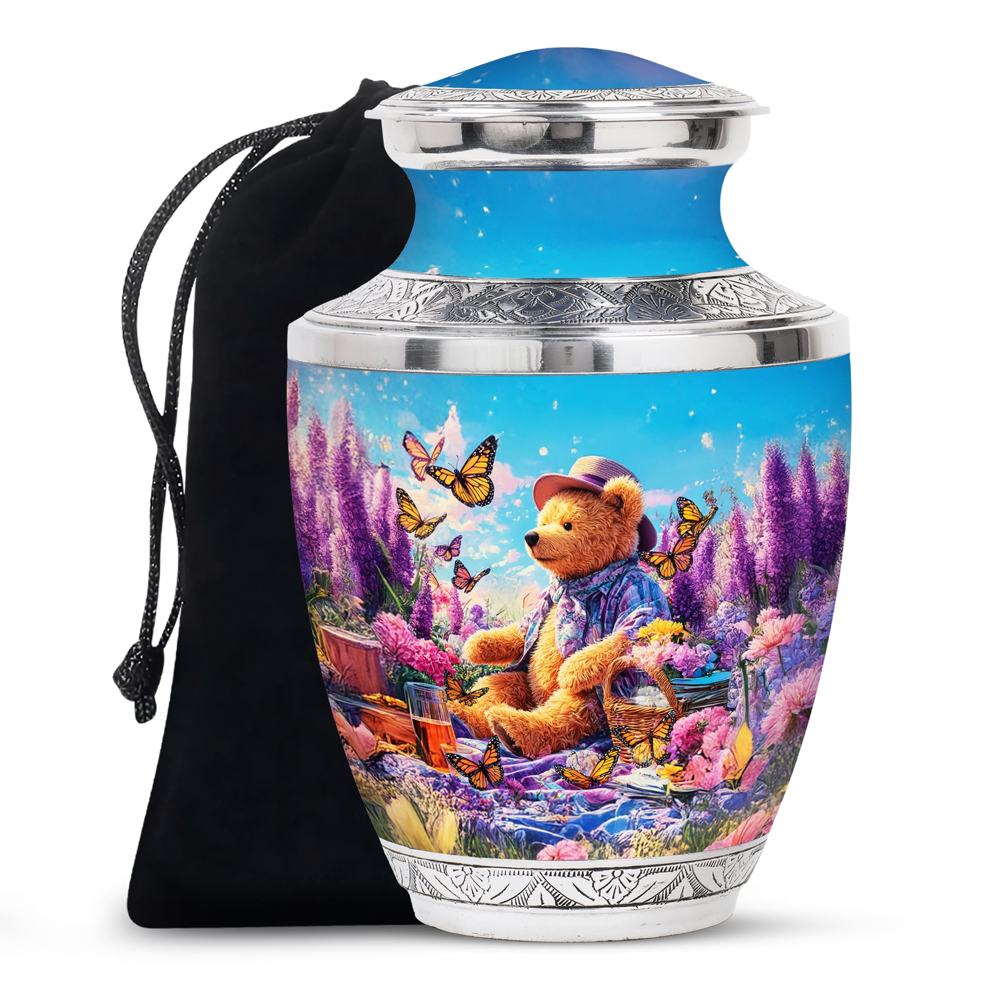 SABURIAL Teddy Bear Urn - Urns For Mom & Dad Ashes - 10 Inch - Large ...