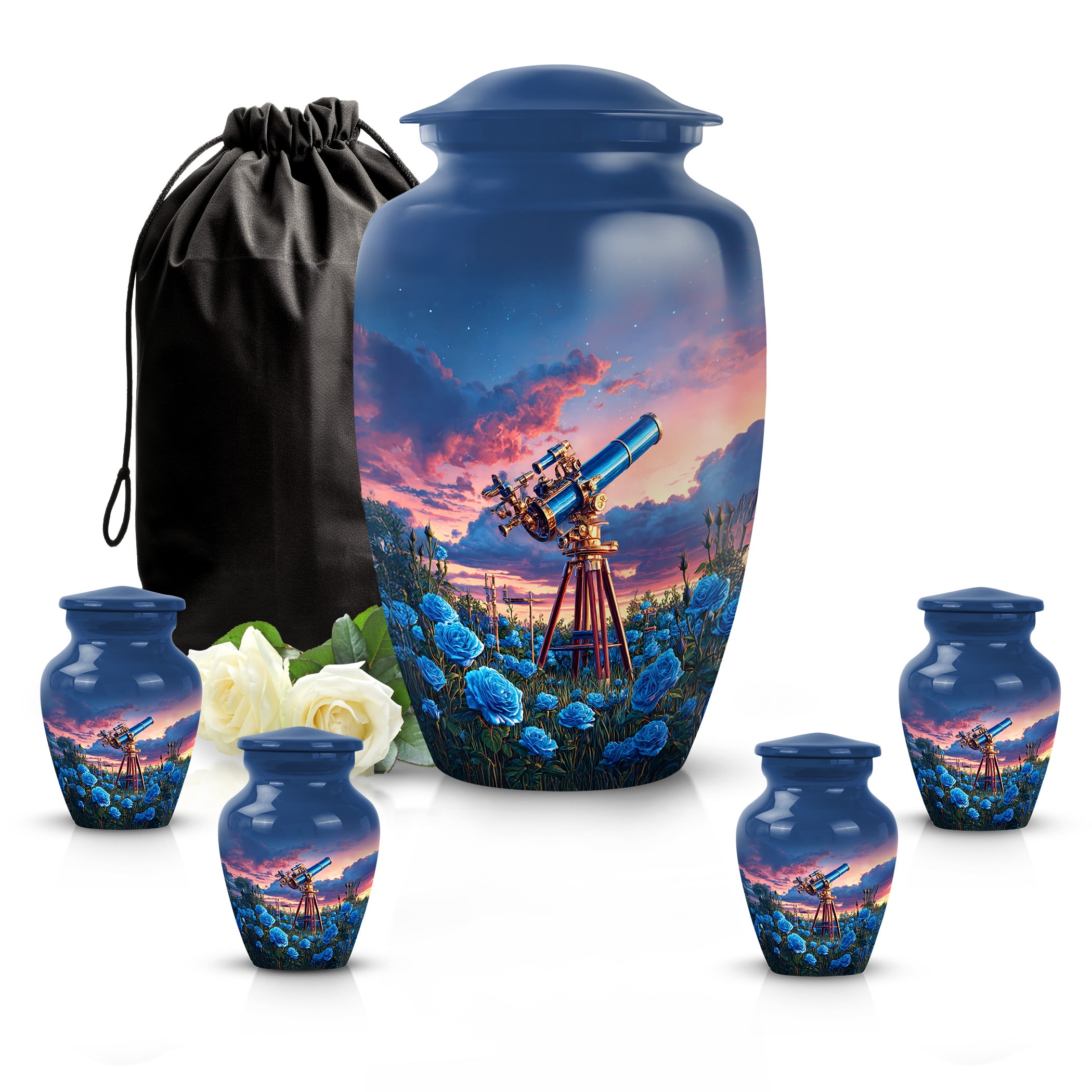 SABURIAL Telescope Urn - Large Cremation For Adult Men & Women - Burial ...