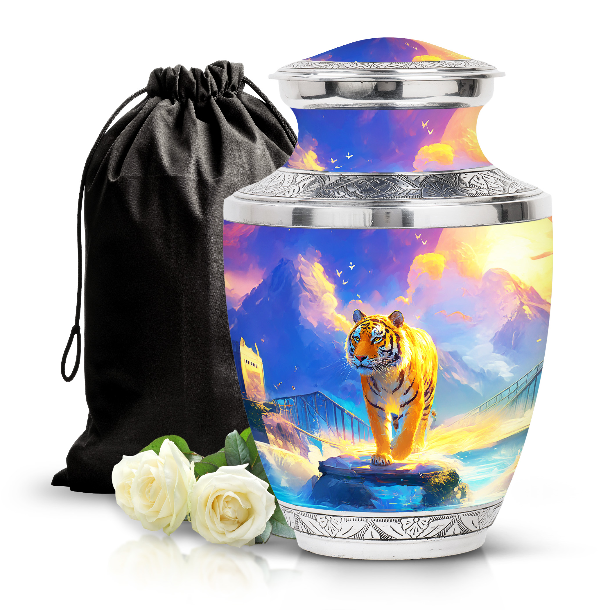 SABURIAL Tiger Urn - Cremation Urns For Male & Female Ash - Decorative ...