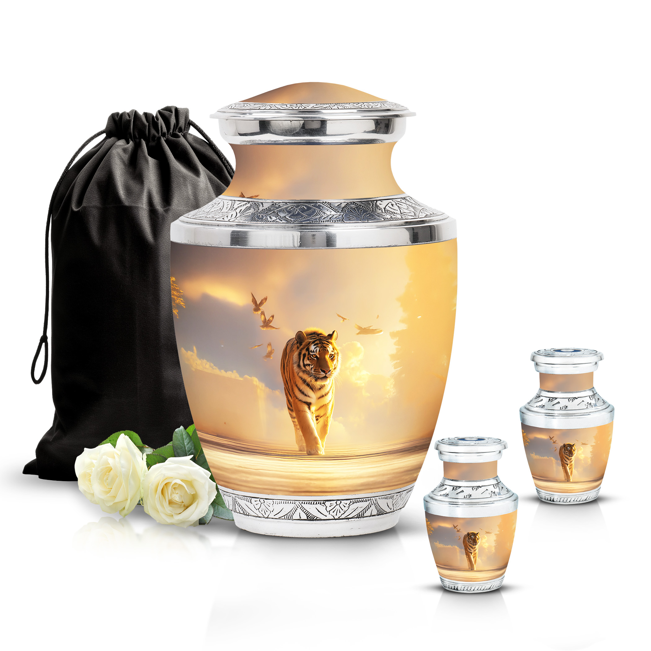 SABURIAL Tiger Urn - Keepsake Urn For Male & Female Ash - Burial Urns ...