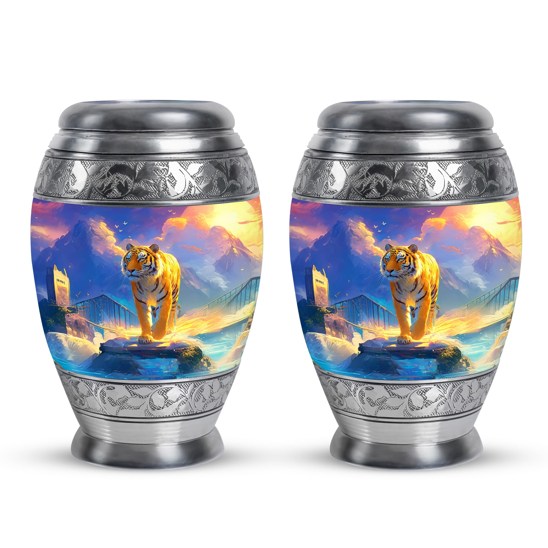 SABURIAL Tiger Urn - Little Cremation Urn For Female - Small Burial ...