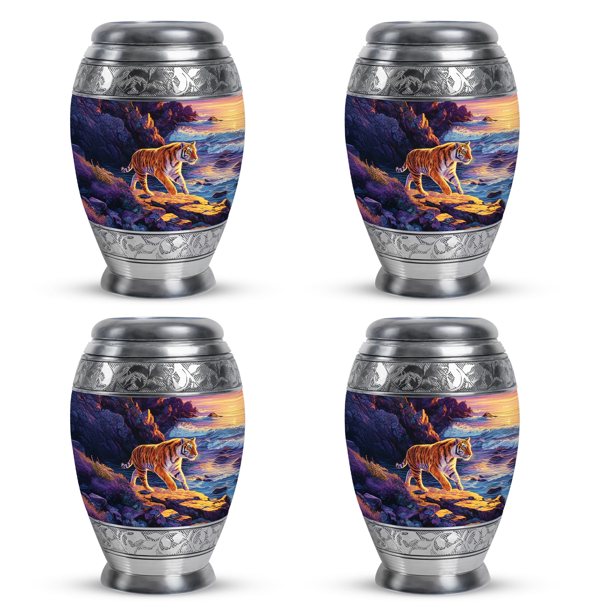 SABURIAL Tiger Urn - Little Memorial Funeral Urn - Small Burial Urns ...