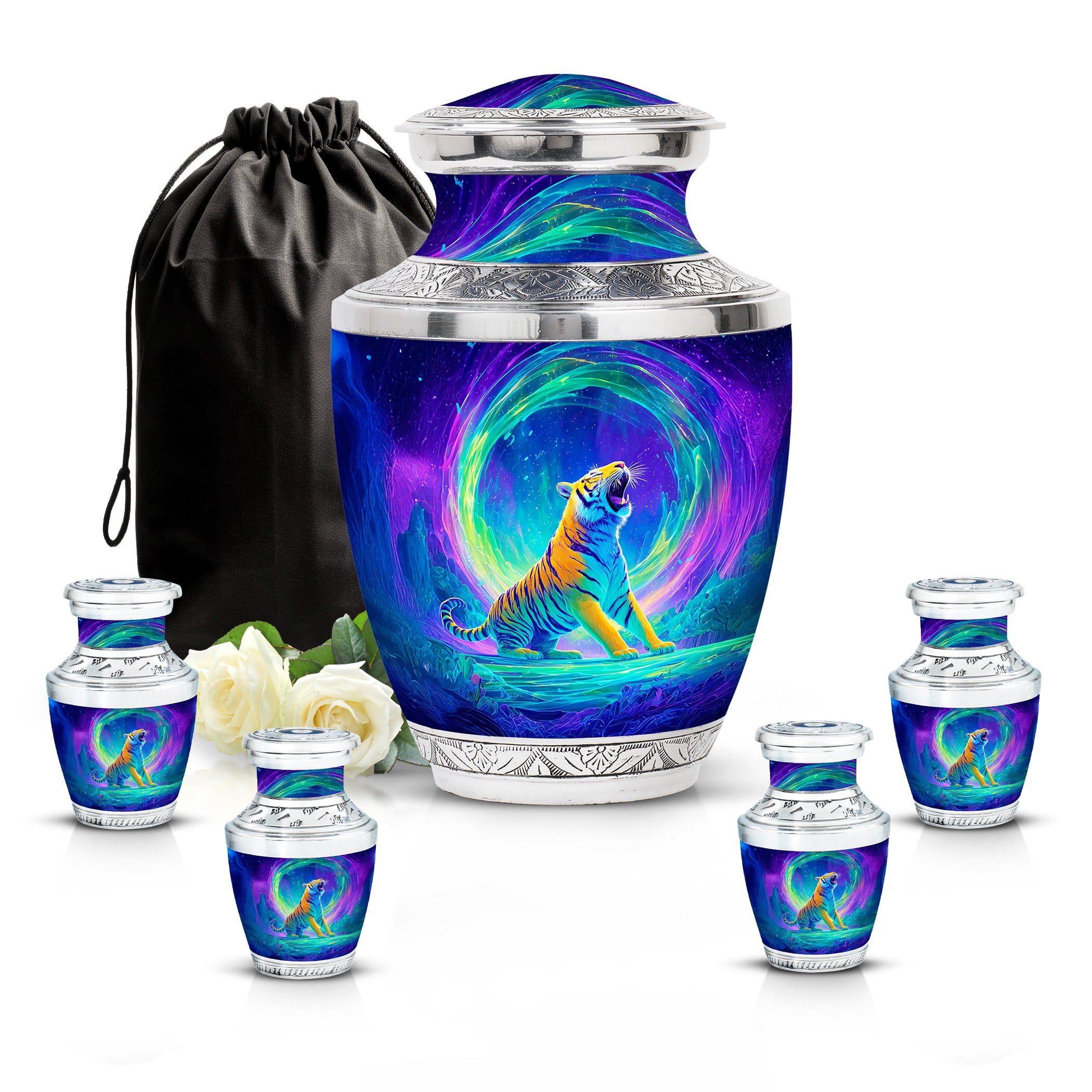 SABURIAL Tiger Urn - Mini Funeral Urns For Men & Women Ash - Small ...