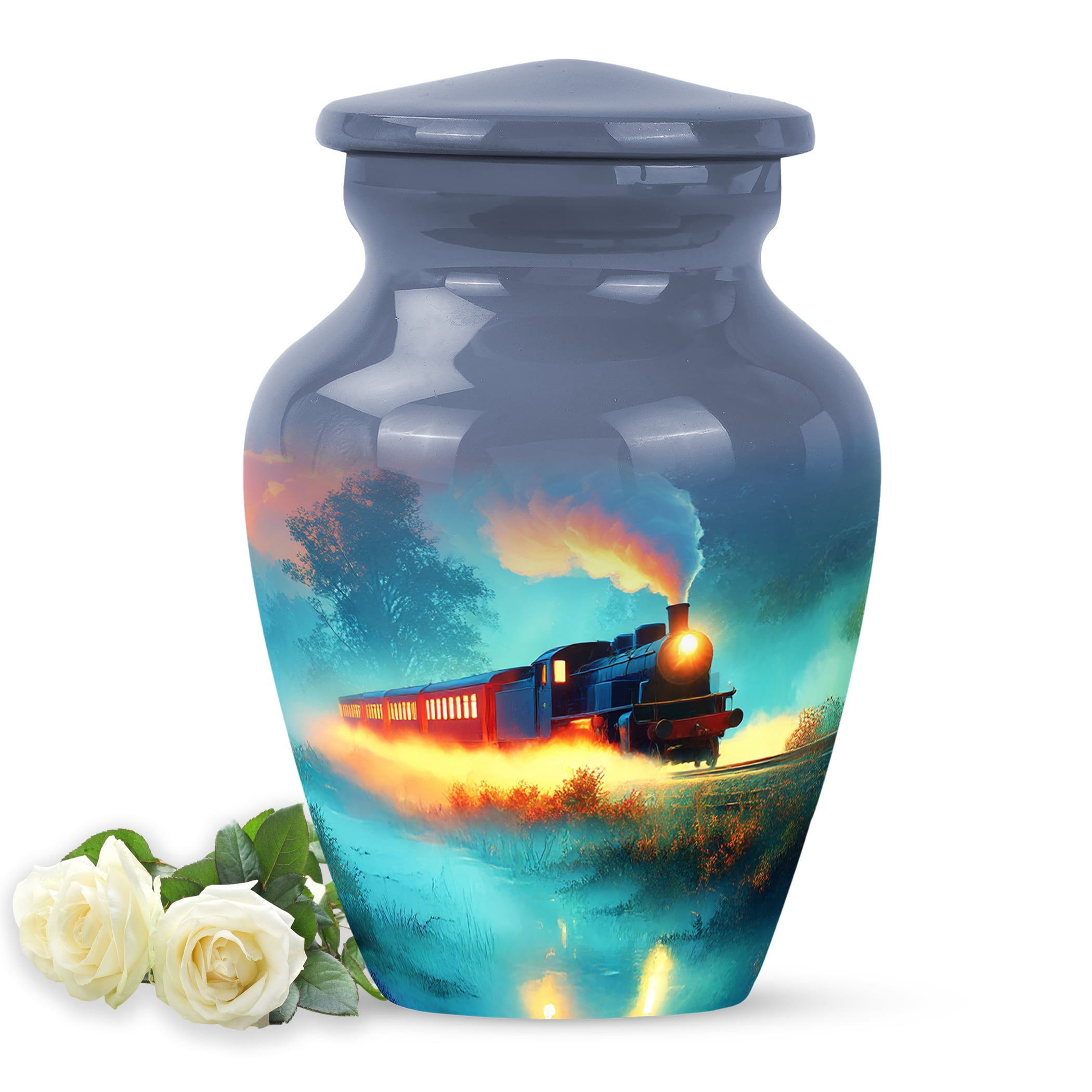 SABURIAL Train Urn - Beautiful Handmade Tiny Urn for Ashes - Perfect ...