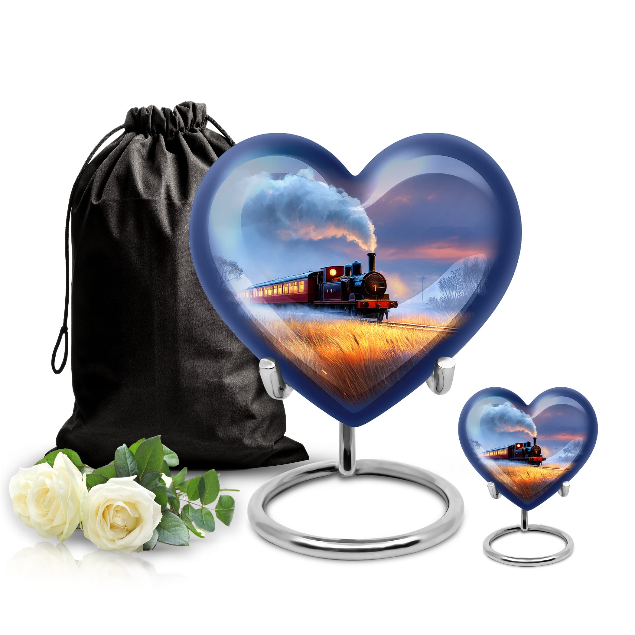 SABURIAL Train Urn - Mini Cremation Urn For Ashes - Combo - 8 Inch ...