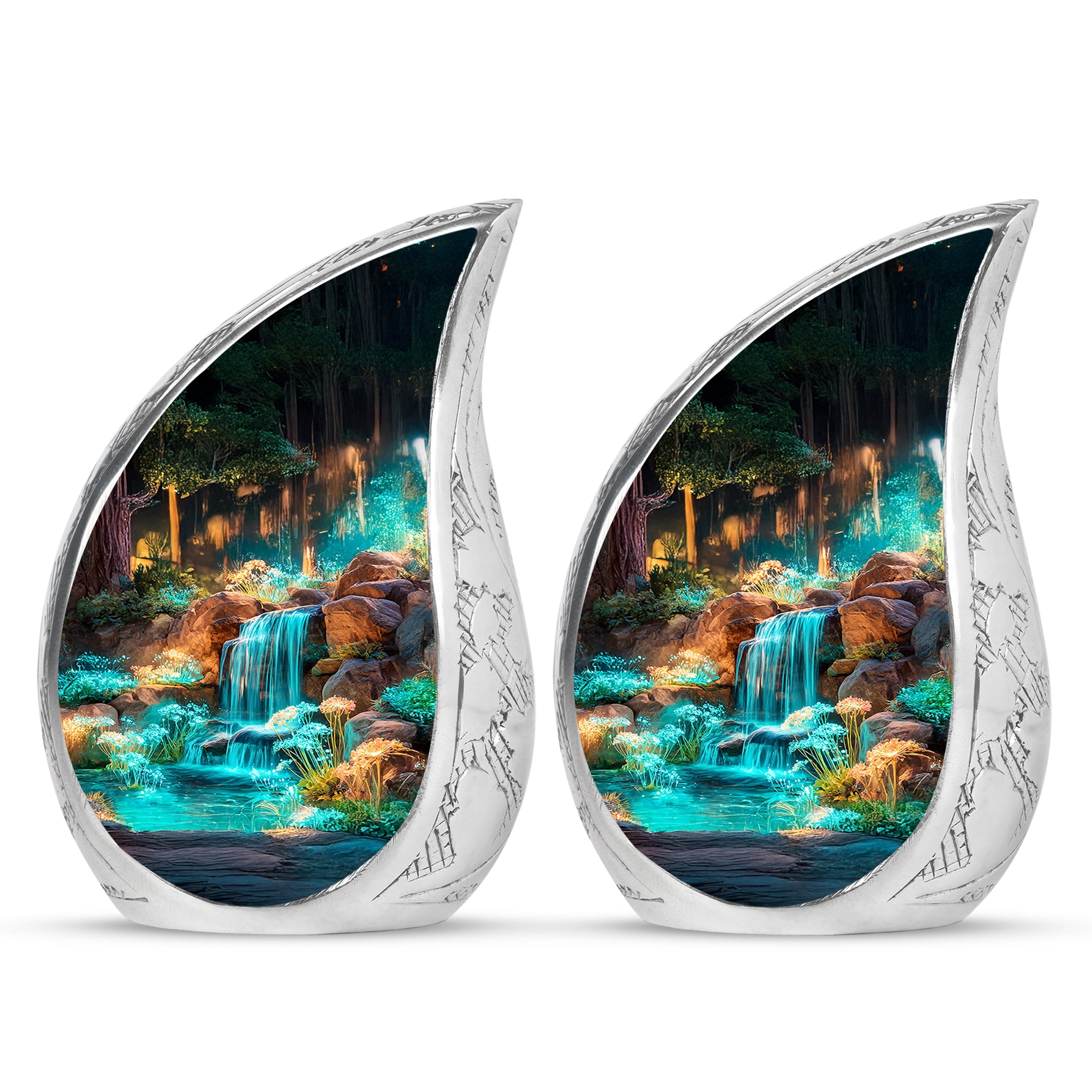 SABURIAL Waterfall Urn - Burial Urn For Adult Human Ashes - Beautiful ...