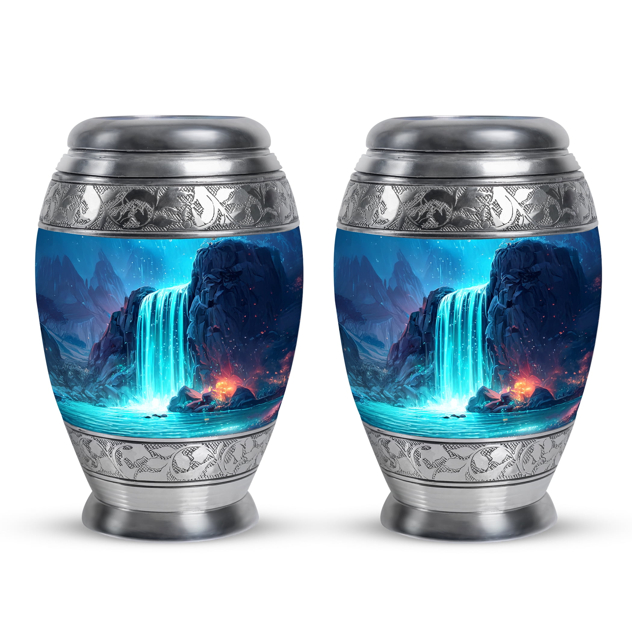 SABURIAL Waterfall Urn - Funeral Urns For Ashes - 3 Inch - Pack Of 2 ...