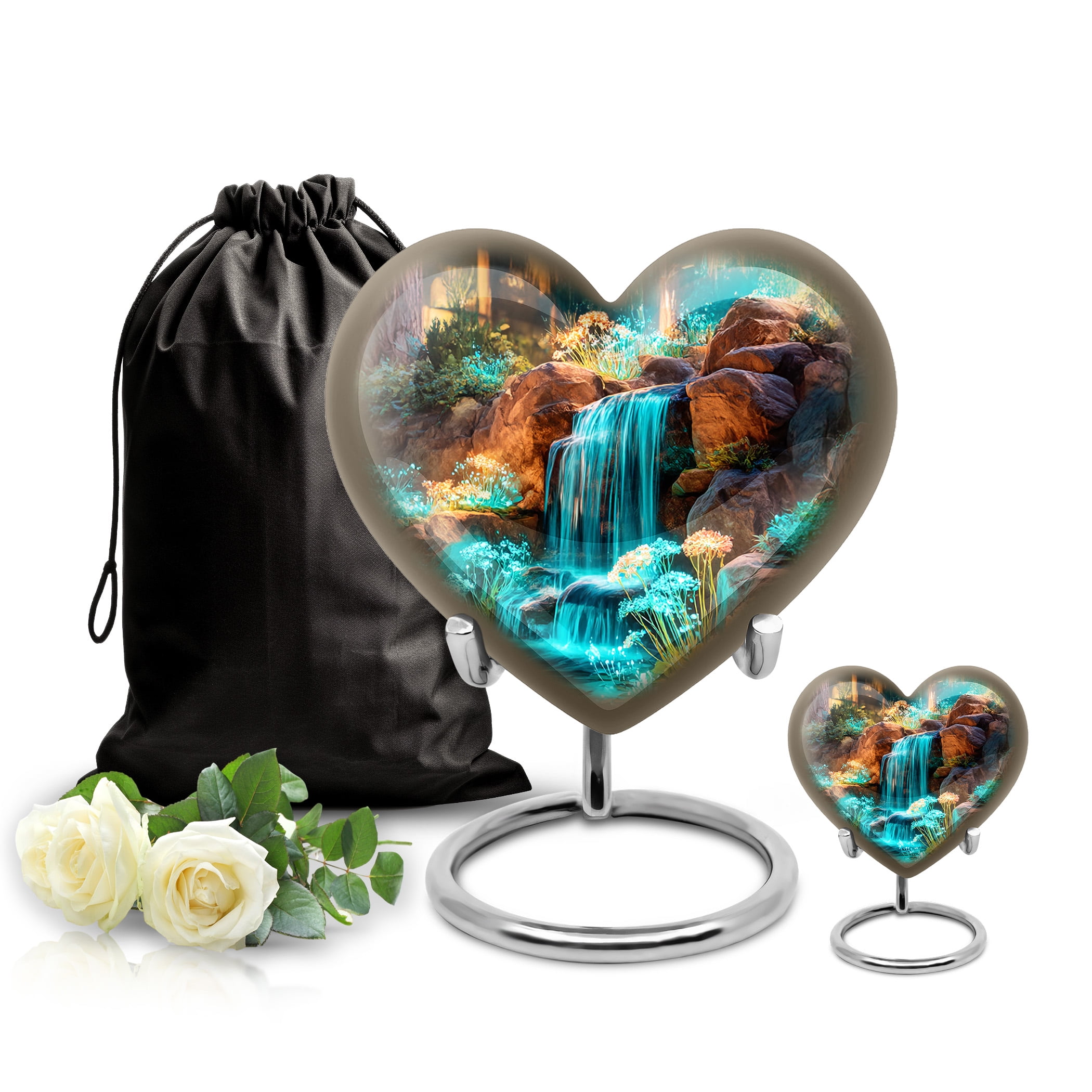 SABURIAL Waterfall Urn - Handcrafted Memorial Urns for Human Ashes ...