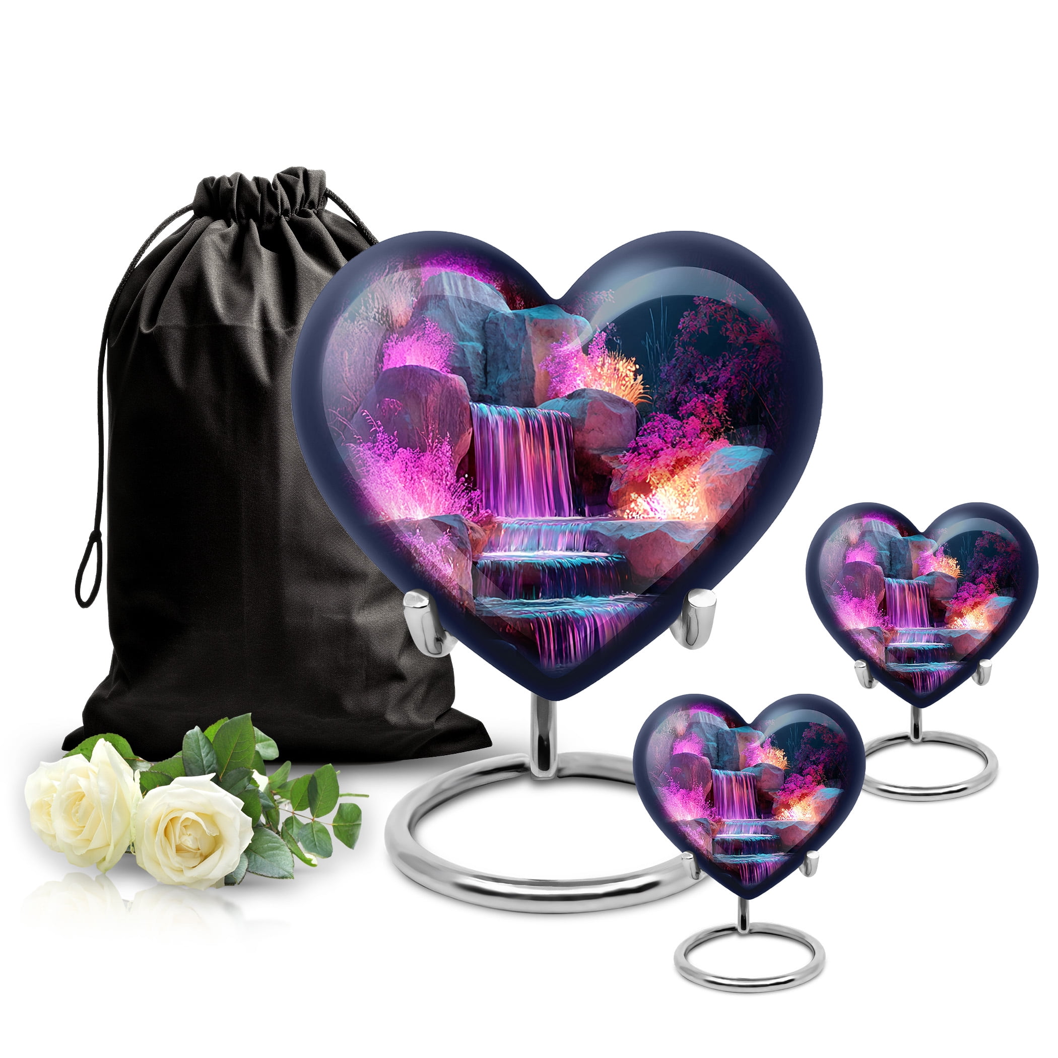 SABURIAL Waterfall Urn - Handcrafted Tribute Cremation Urns for Human ...