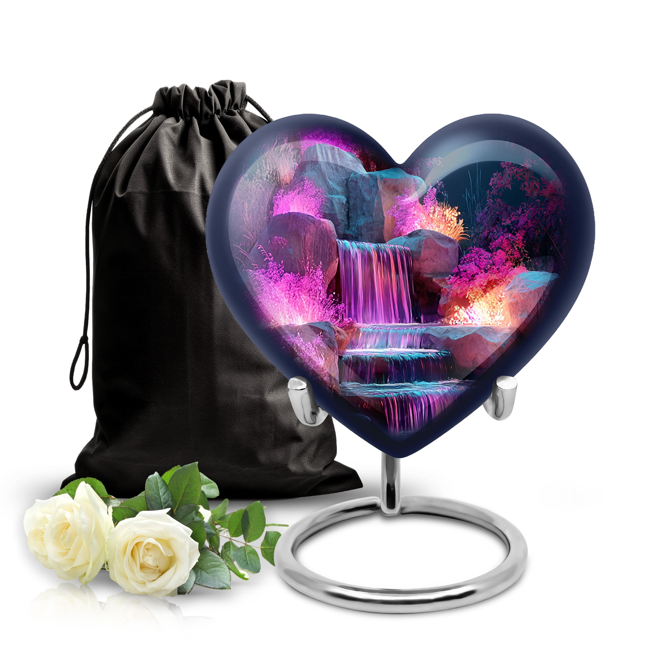 SABURIAL Waterfall Urn - Handcrafted Tribute Urns for Human Ashes ...