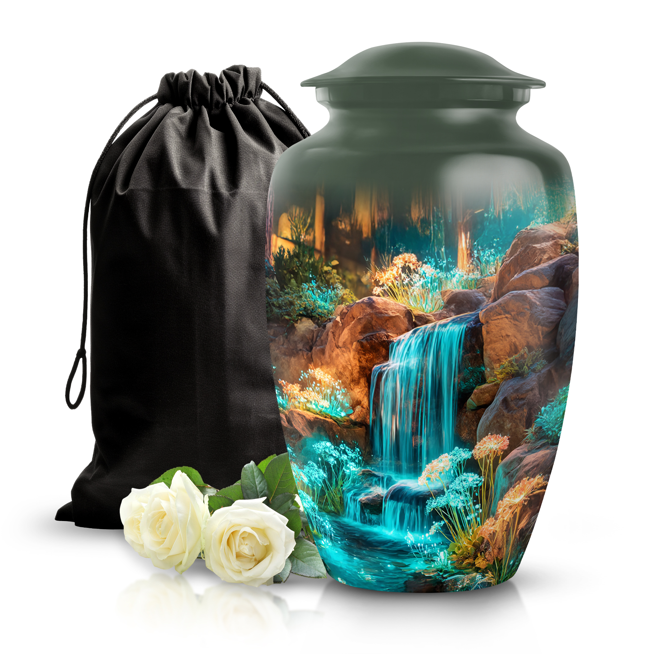 SABURIAL Waterfall Urn - Urn For Ash Adult Female - Burial Urns For ...