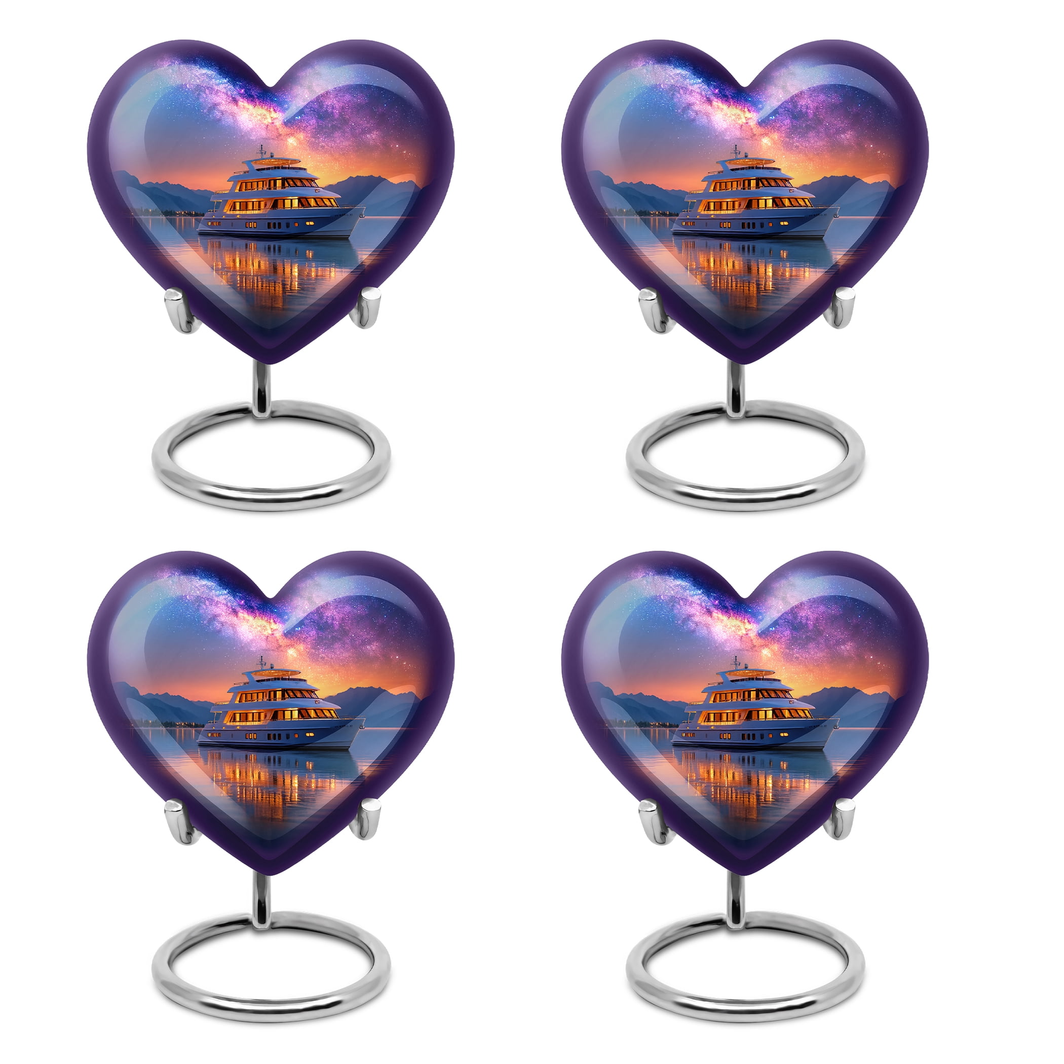 SABURIAL Yacht Urn - Miniature Keepsak Urn - 3 Inch - Pack Of 4 ...