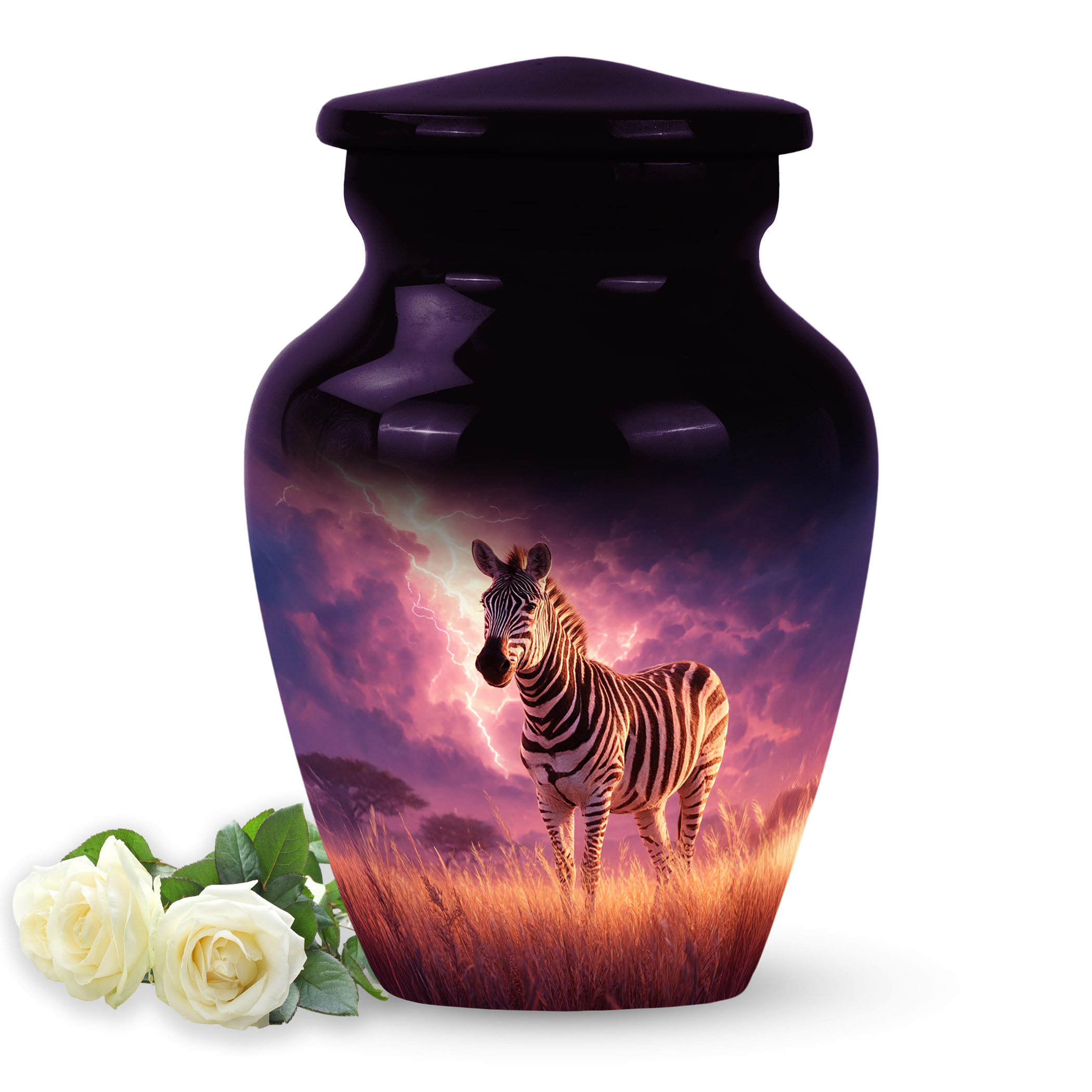 SABURIAL Zebra Urn - Beautiful Memorial Cremation Urn For Mom & Dad Ash ...