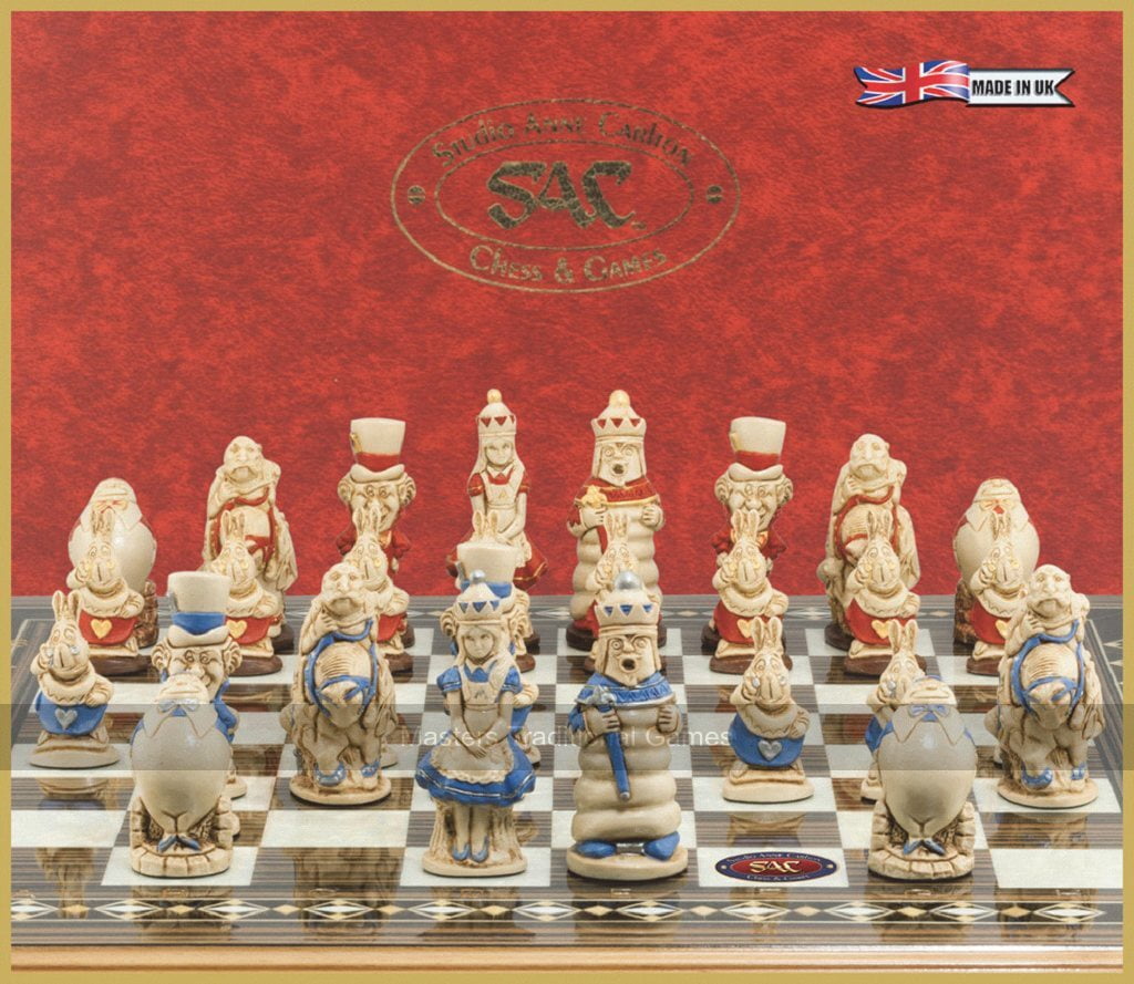 SAC Alice in Wonderland Chess Set, Hand-Painted (without board ...