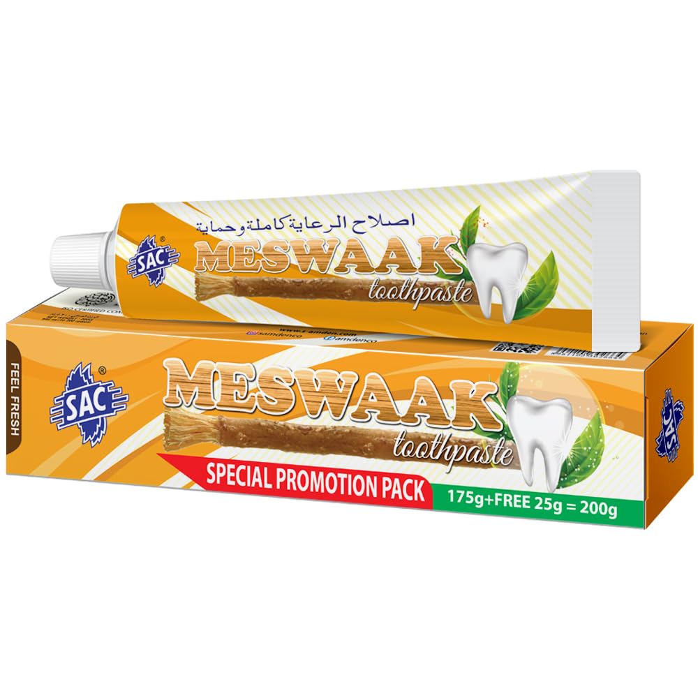 SAC Herbal Miswak Toothpaste DHF10 | Fluoride-Free Formula | Natural Toothpaste with Miswak ...