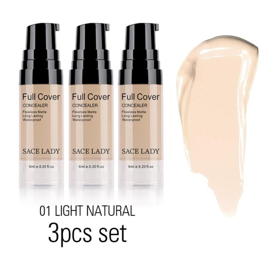 SACE LADY 3Pcs Full Coverage Liquid Concealer Set Waterproof Smooth ...