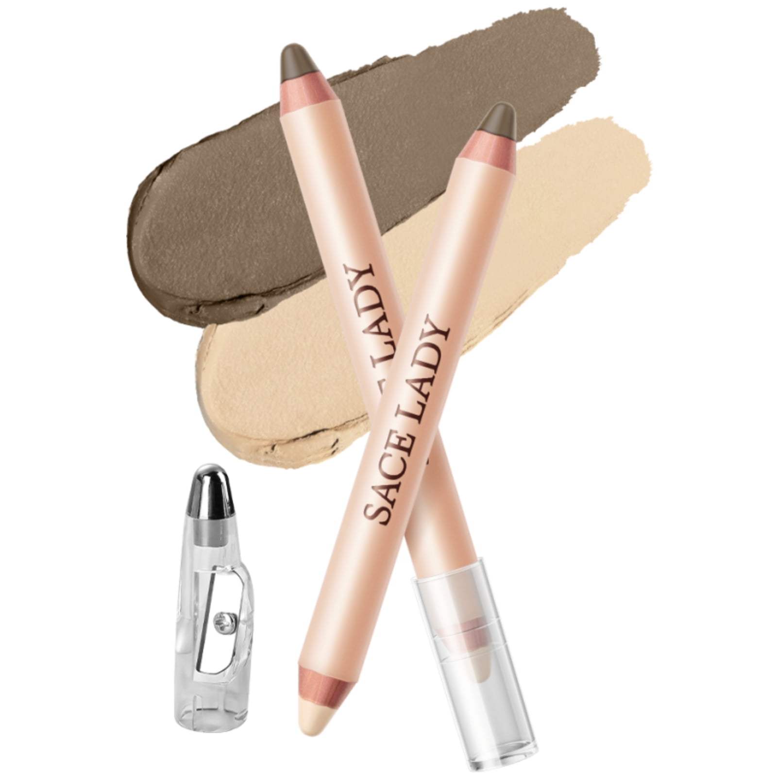 SACE LADY Double-Headed Highlighter Contour Pencil, Silky Smooth ...