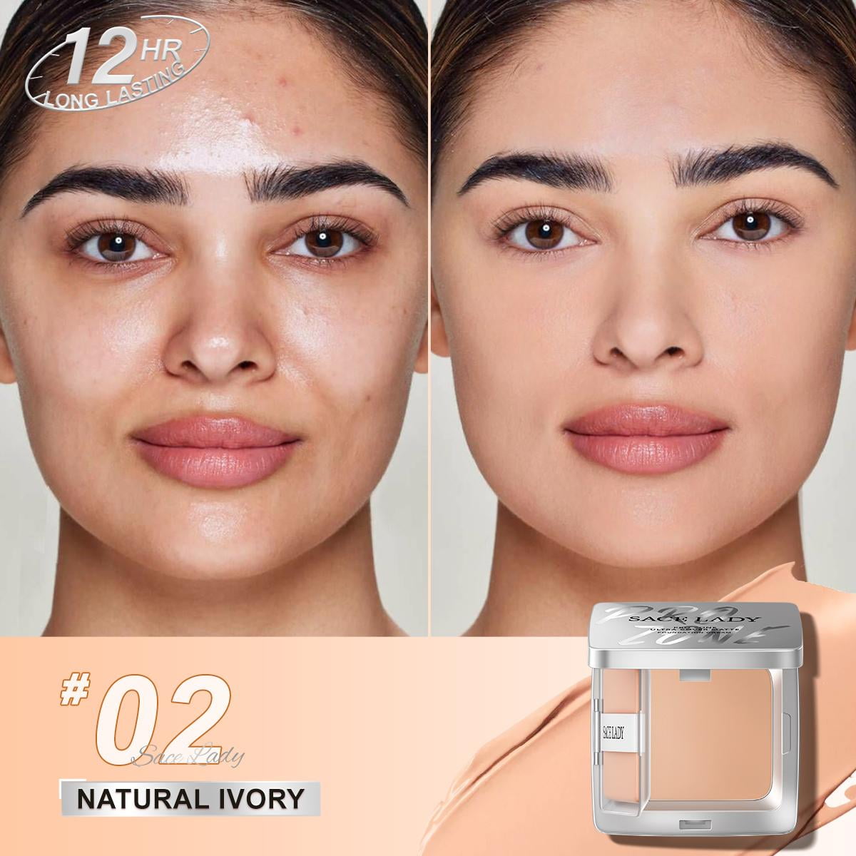 SACE LADY Powder Foundation Lasting Matte Foundation Cream Full ...