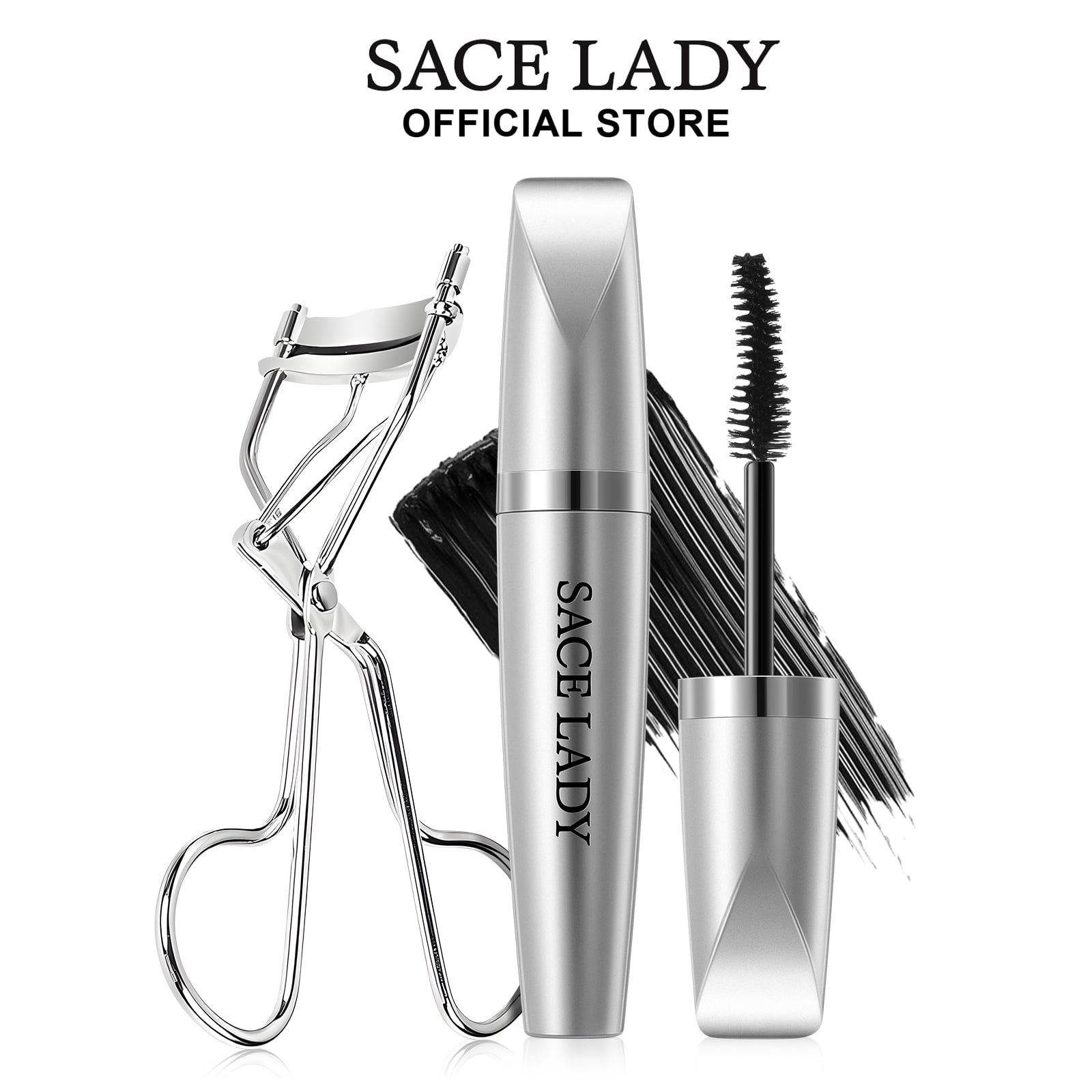 SACE LADY Waterproof Mascara with Lash Curler Volume and Length, Black ...
