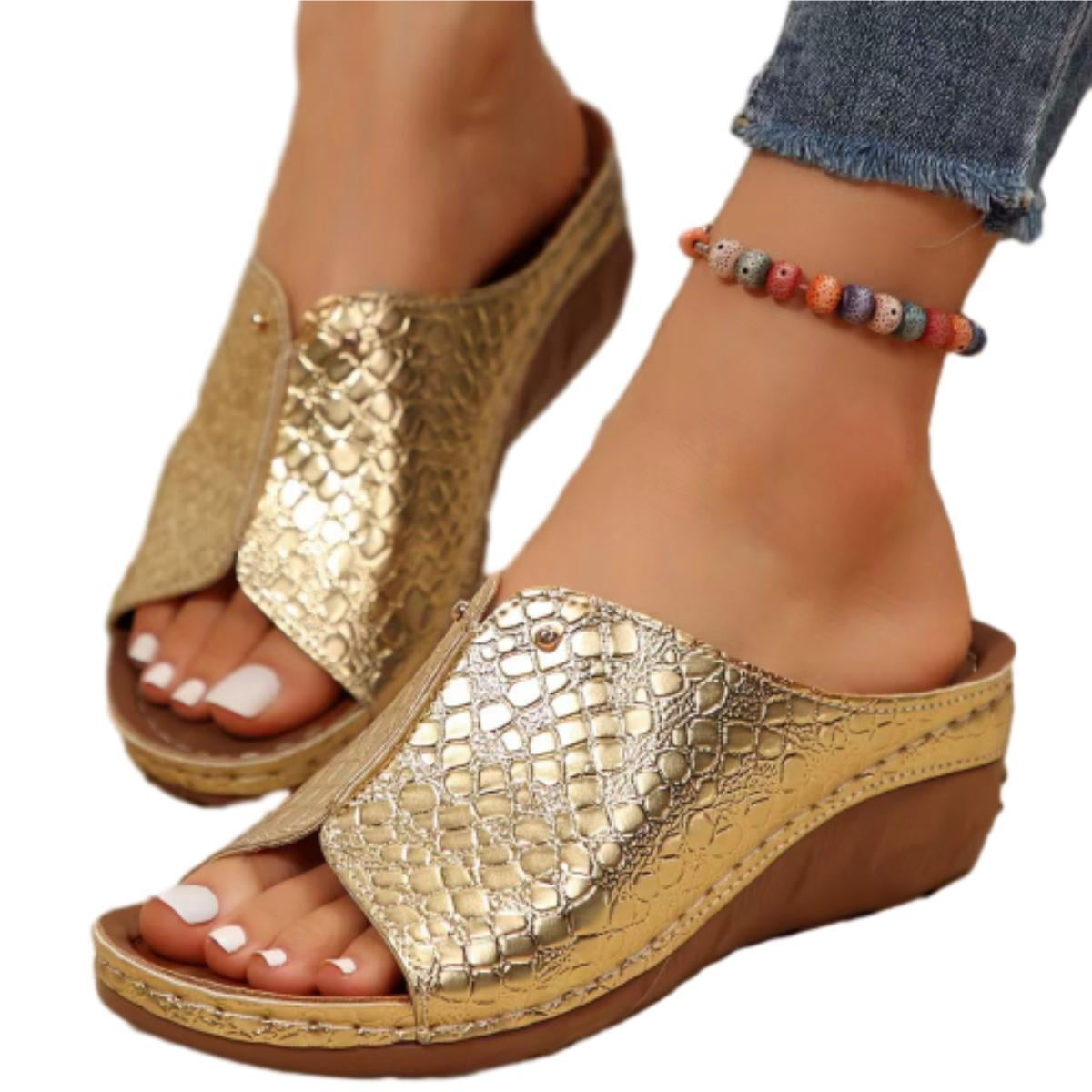 SACFOF Sandals for Women Orthopedic Sandals Arch Support Summer ...