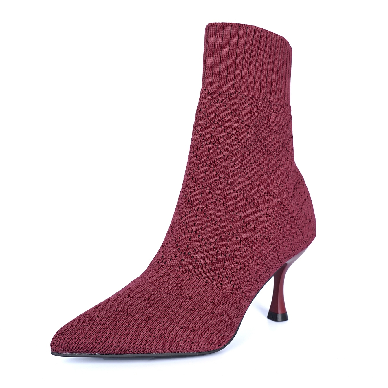 SACFOF Women's Fashion Ankle Boots Sexy Pointed Toe Kitten Heels Boots ...