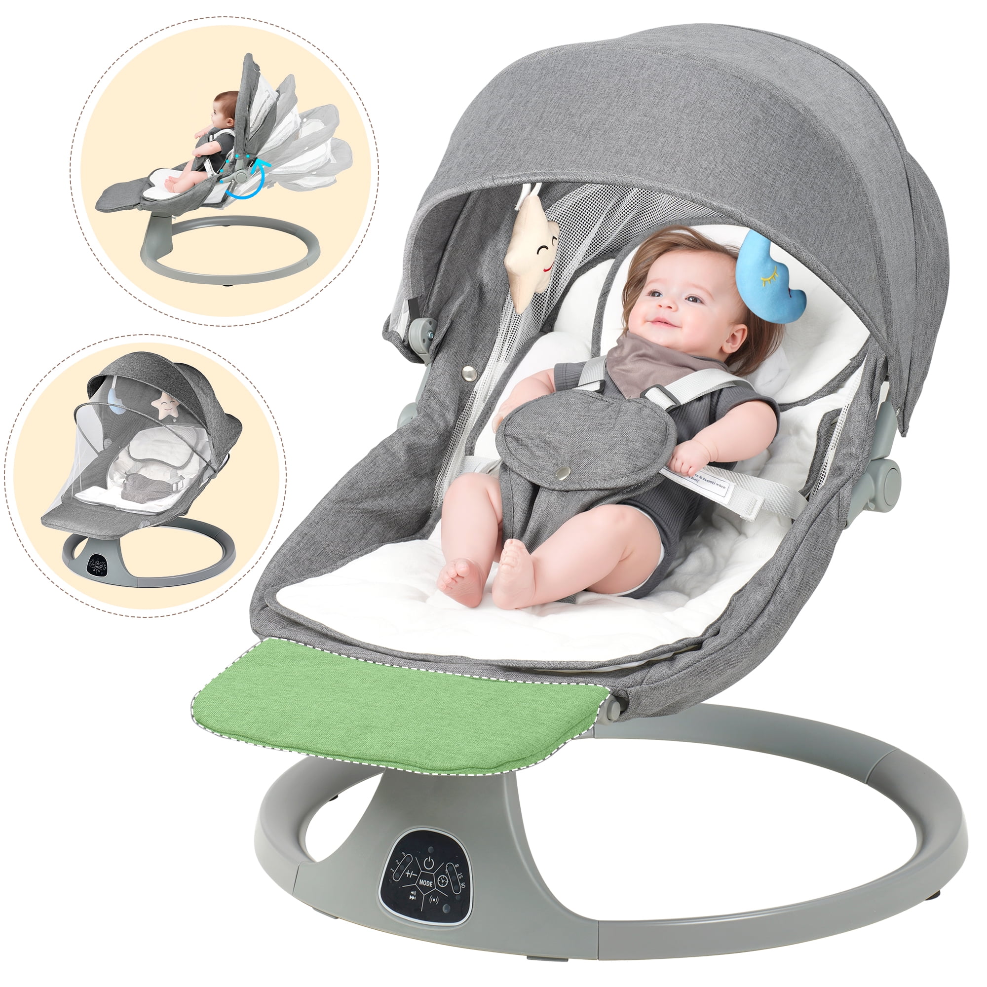 SACVON Baby Swing for Infants to Toddler, Baby Rocker for Infants with ...