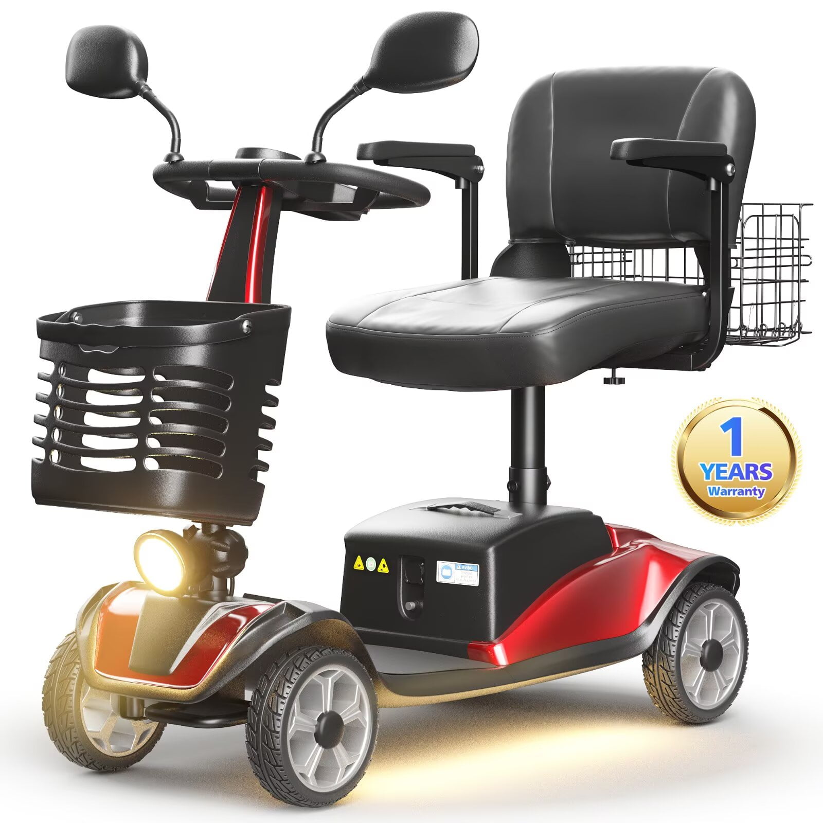 SACVON 4 Wheel Foldable Mobility Scooter for Seniors, 330lbs ...