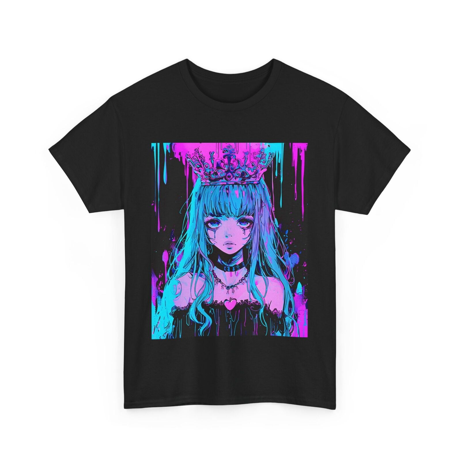 SAD GIRL PROM QUEEN PRINCESS ANIME KAWAII TSHIRT SHIRT EMO ART GIFT ...