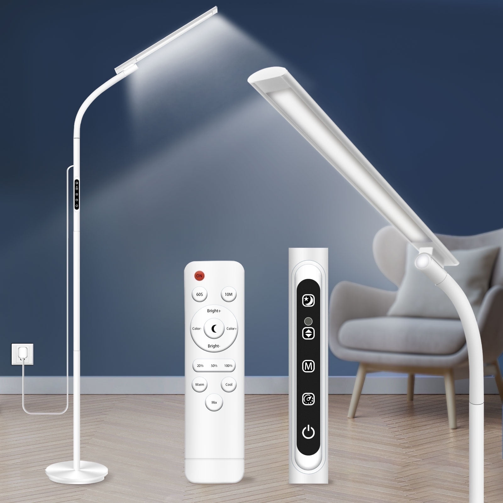 Shomterade 3-in-1 SAD Light Therapy Lamp, 10,000 Lux Sunlight ...