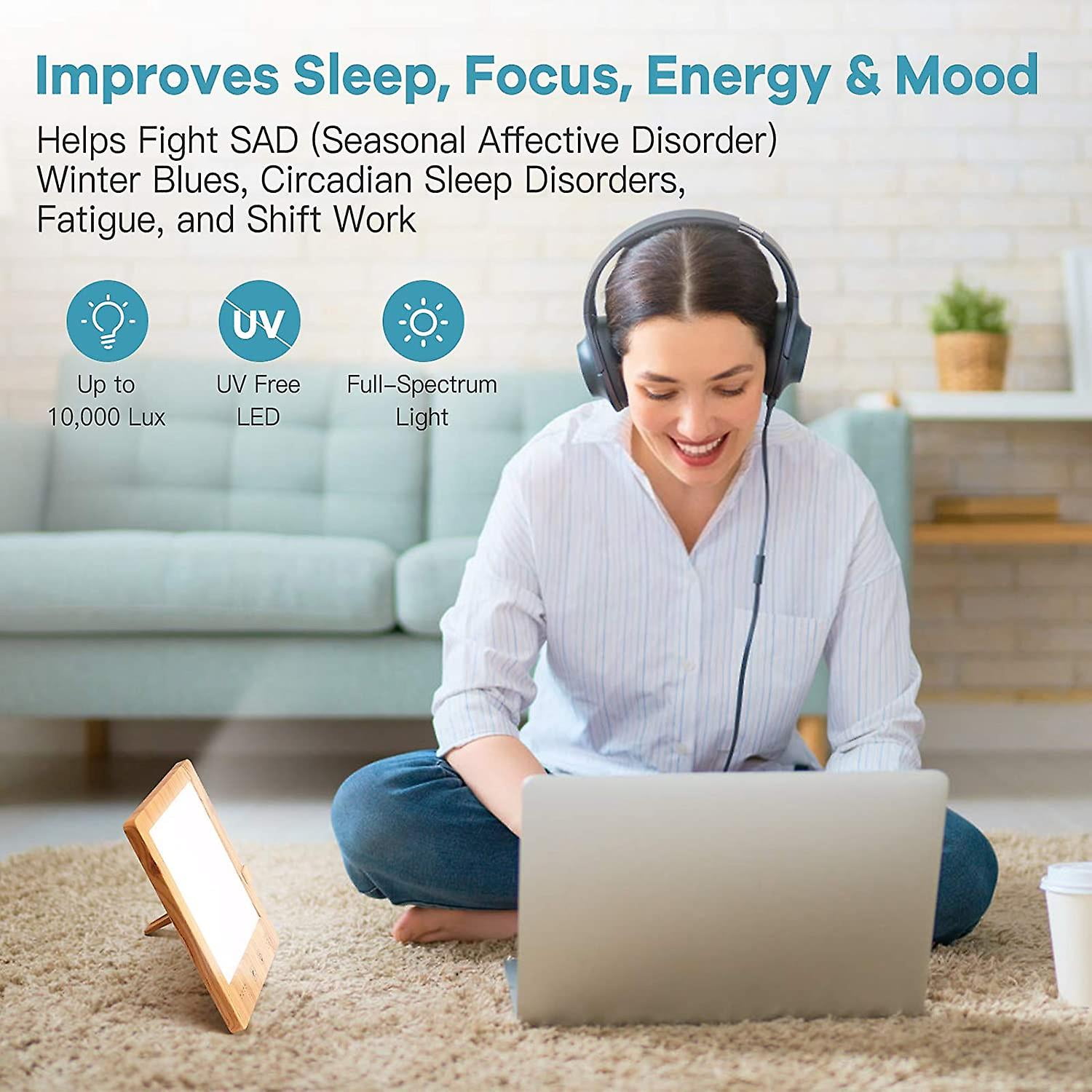 SAD Light Therapy Lamp LED Light Therapy Lamp for Effective Treatment ...