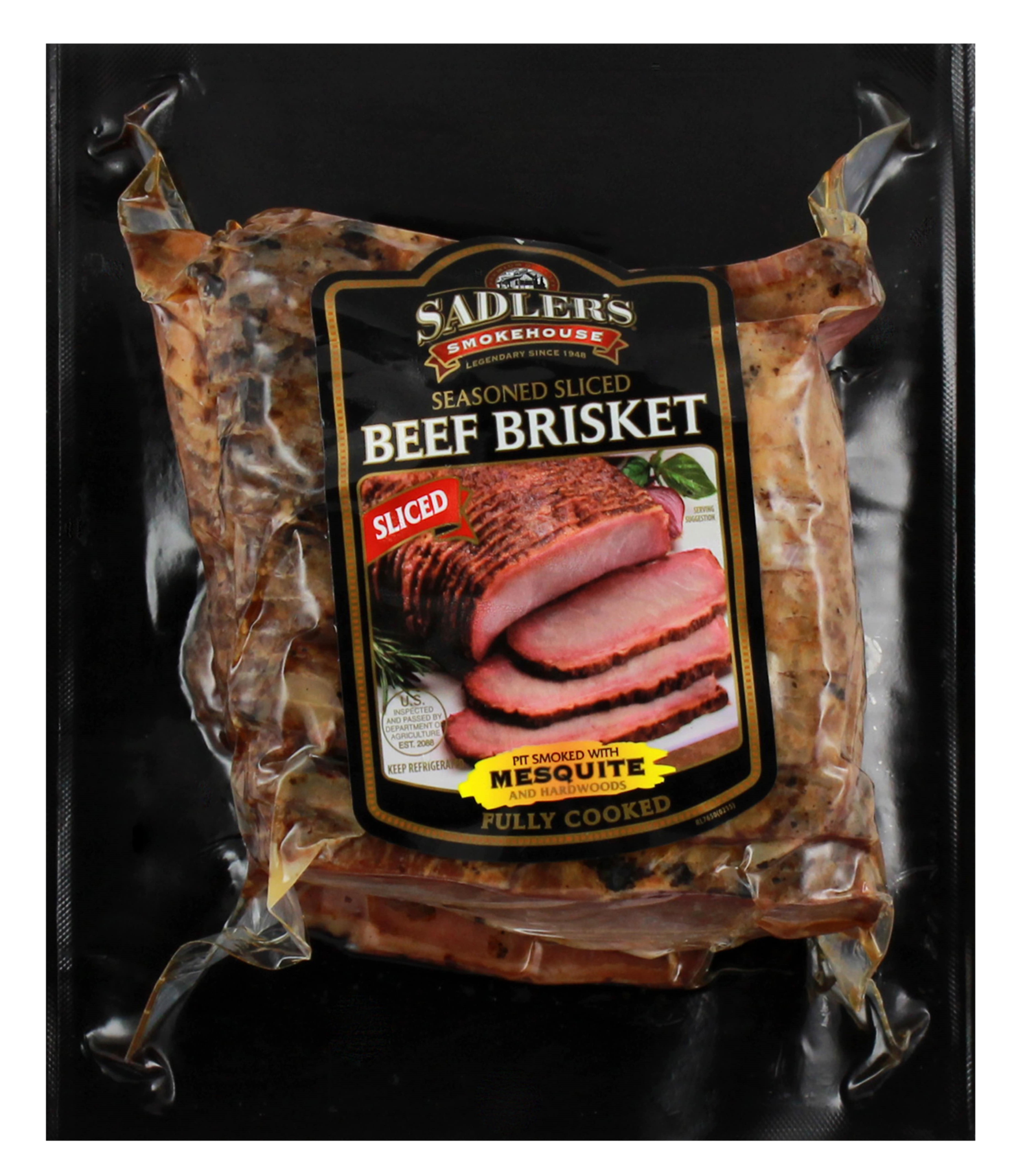 Sadler'S Smokehouse Seasoned Sliced Mesquite Smoked Beef Brisket ...